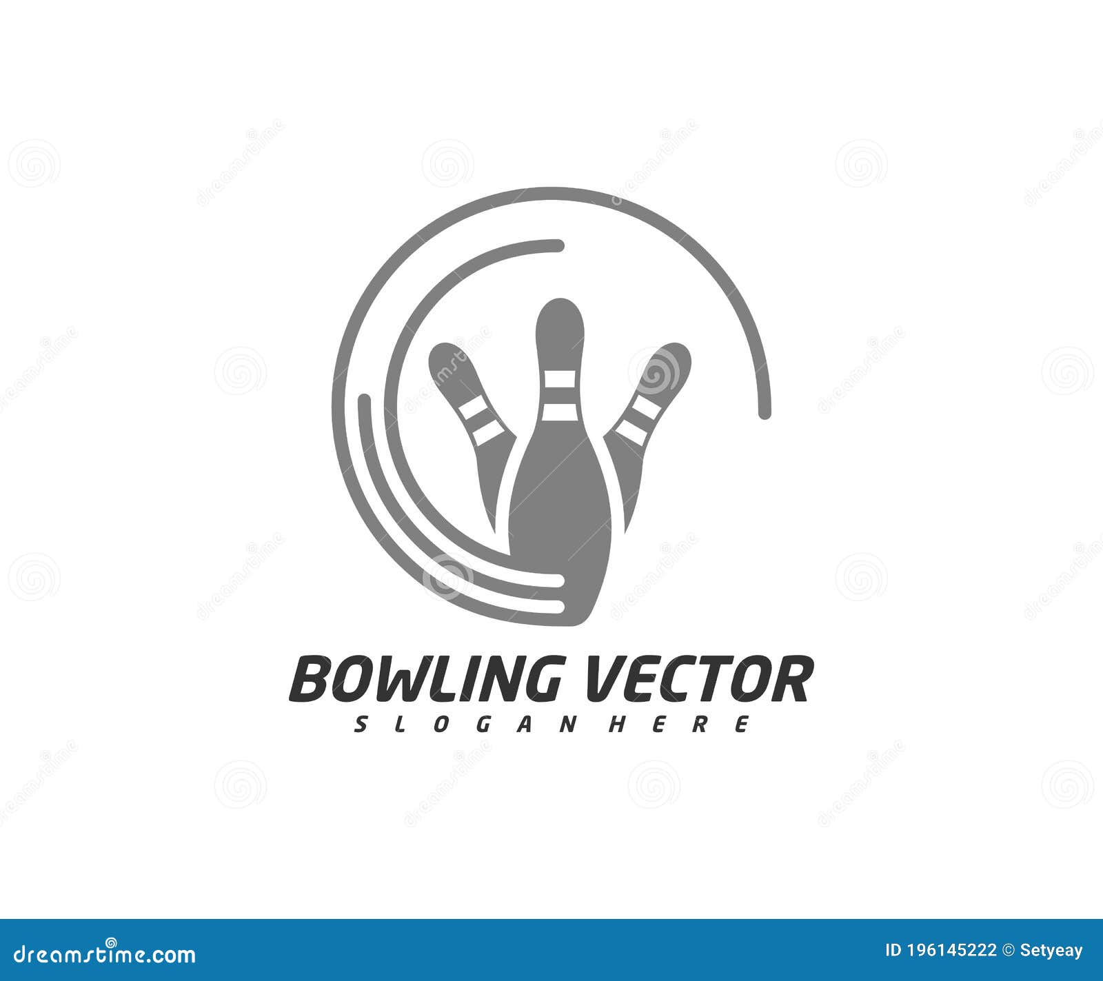 Fast Bowling Logo Template Design Vector, Illustration, Creative Symbol ...