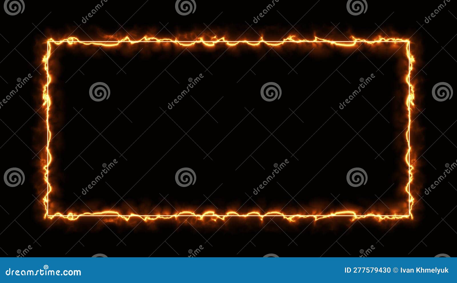 Burning Fire Line Frame on Black Background Stock Footage - Video of ...