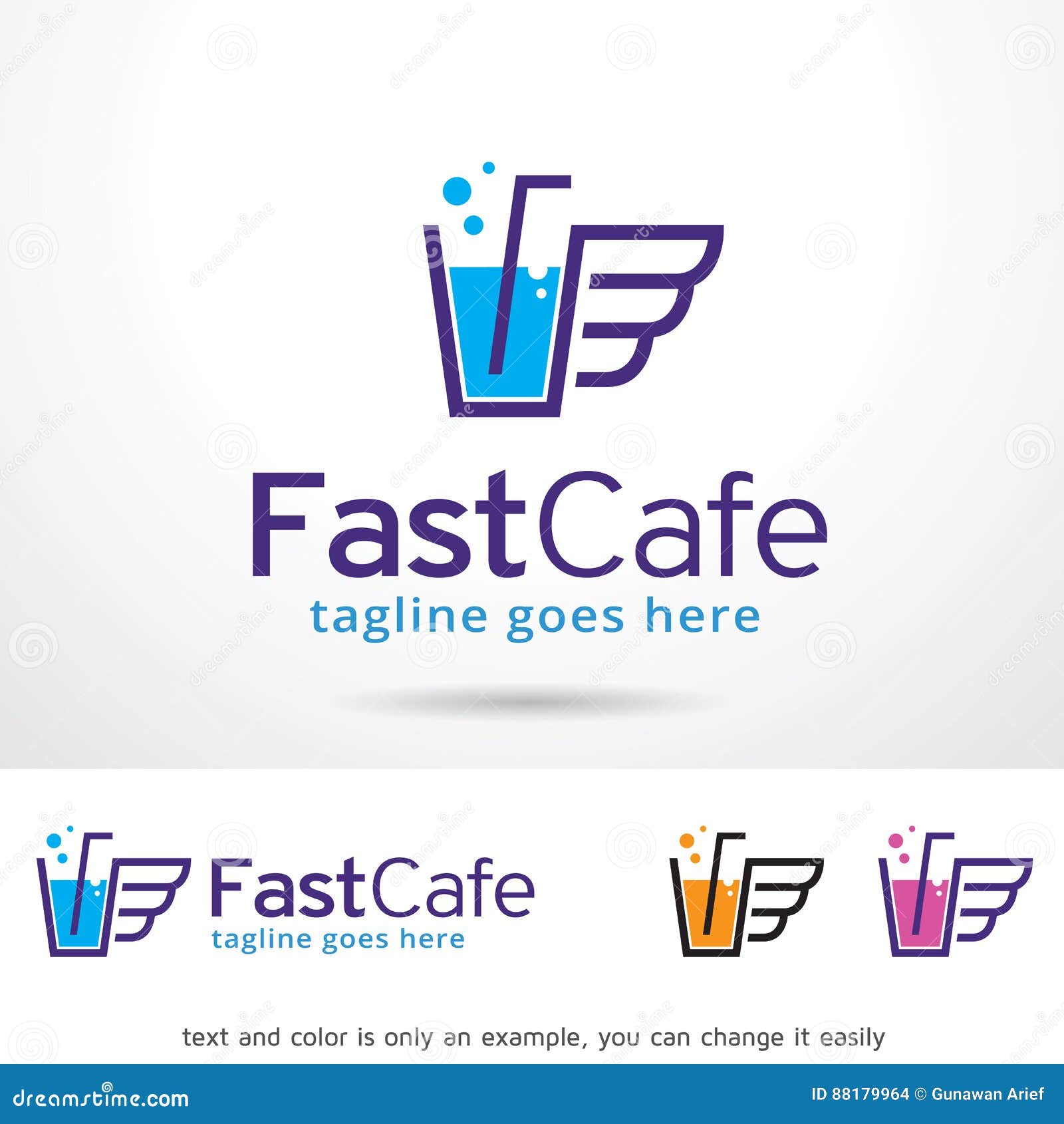 Fast Cafe Logo Template Design Vector, Emblem, Design Concept, Creative ...
