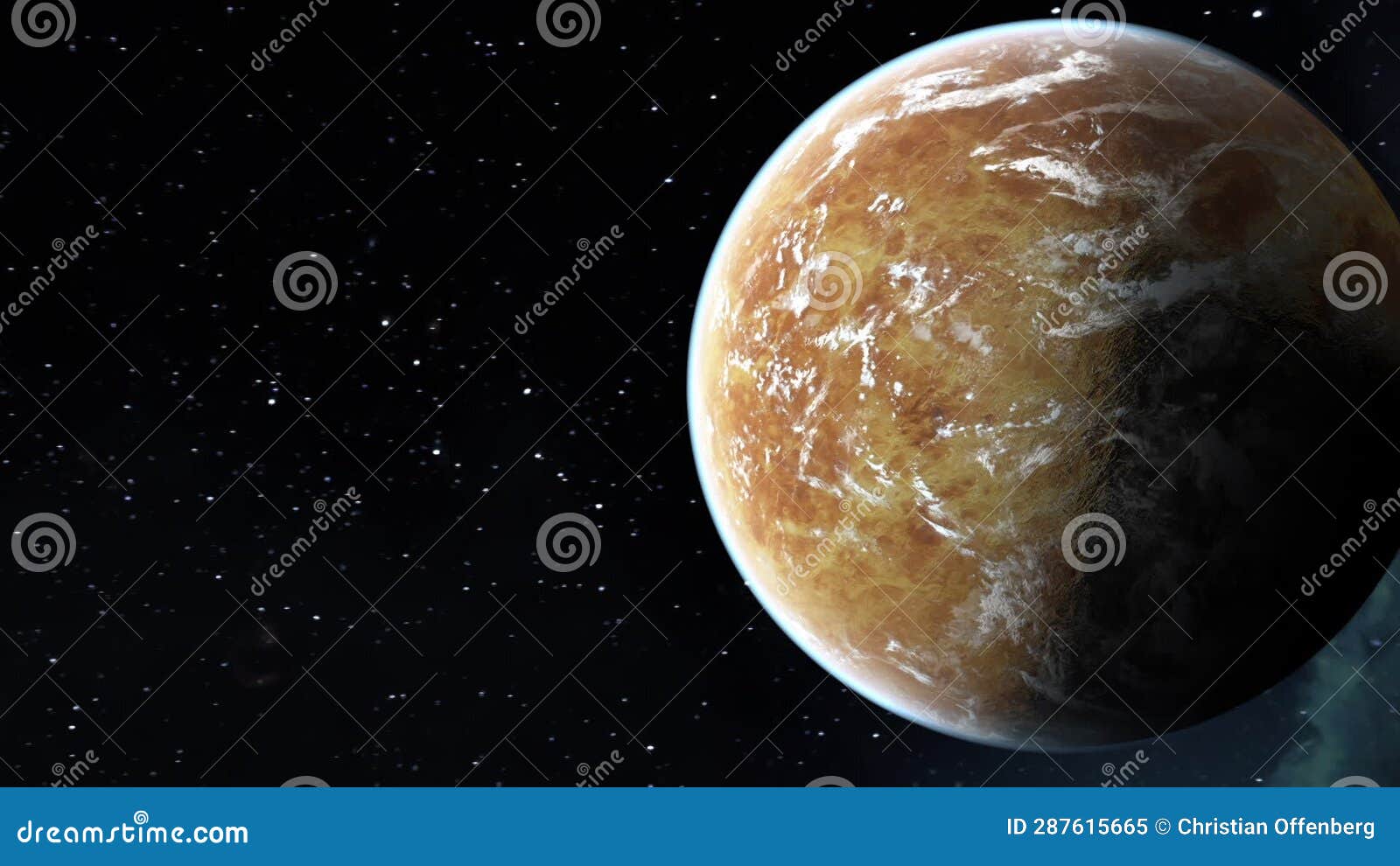 Animated Exoplanet with an Venuslike Texture Stock Video - Video of ...