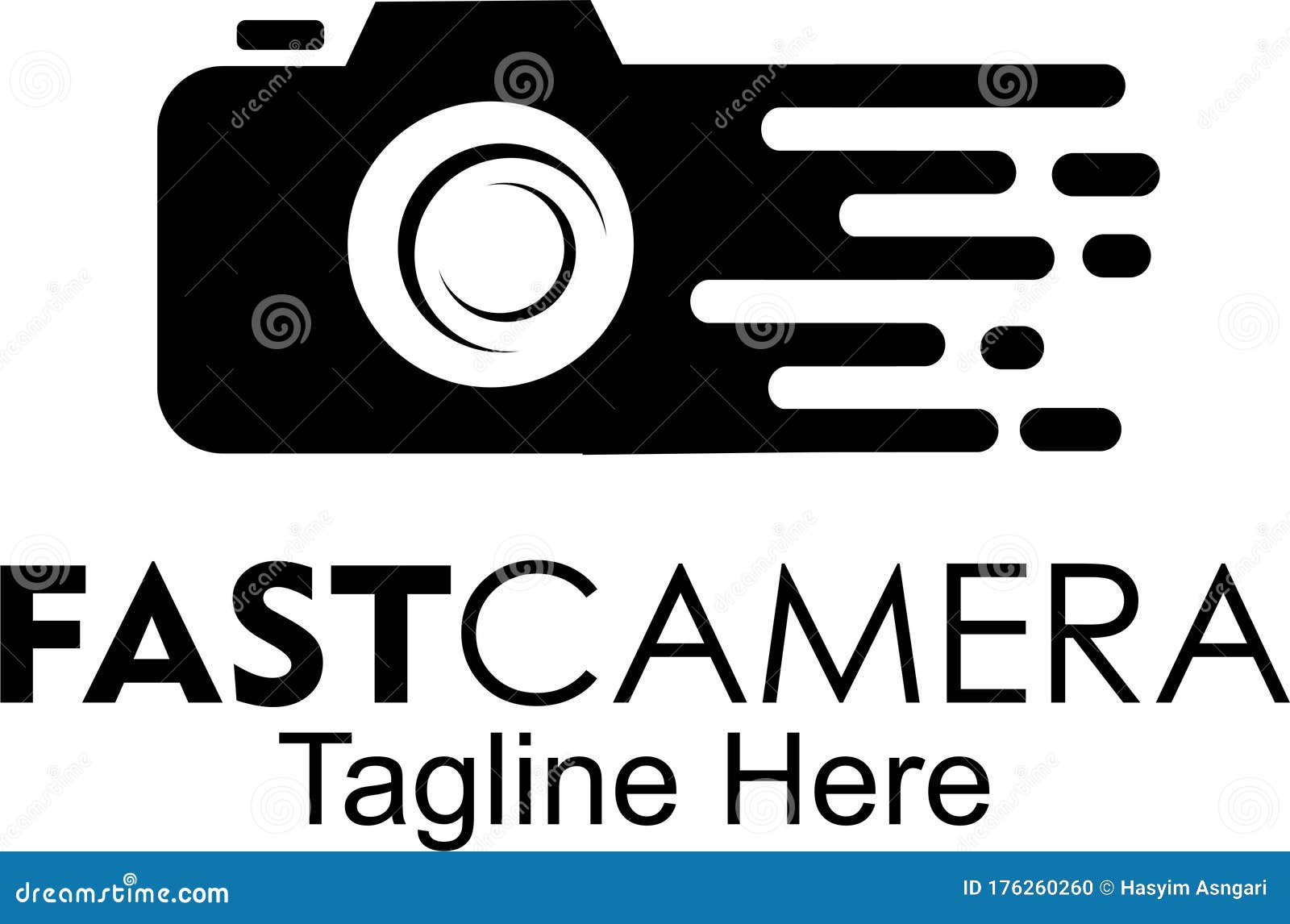 Fast camera logo design stock vector. Illustration of black - 176260260