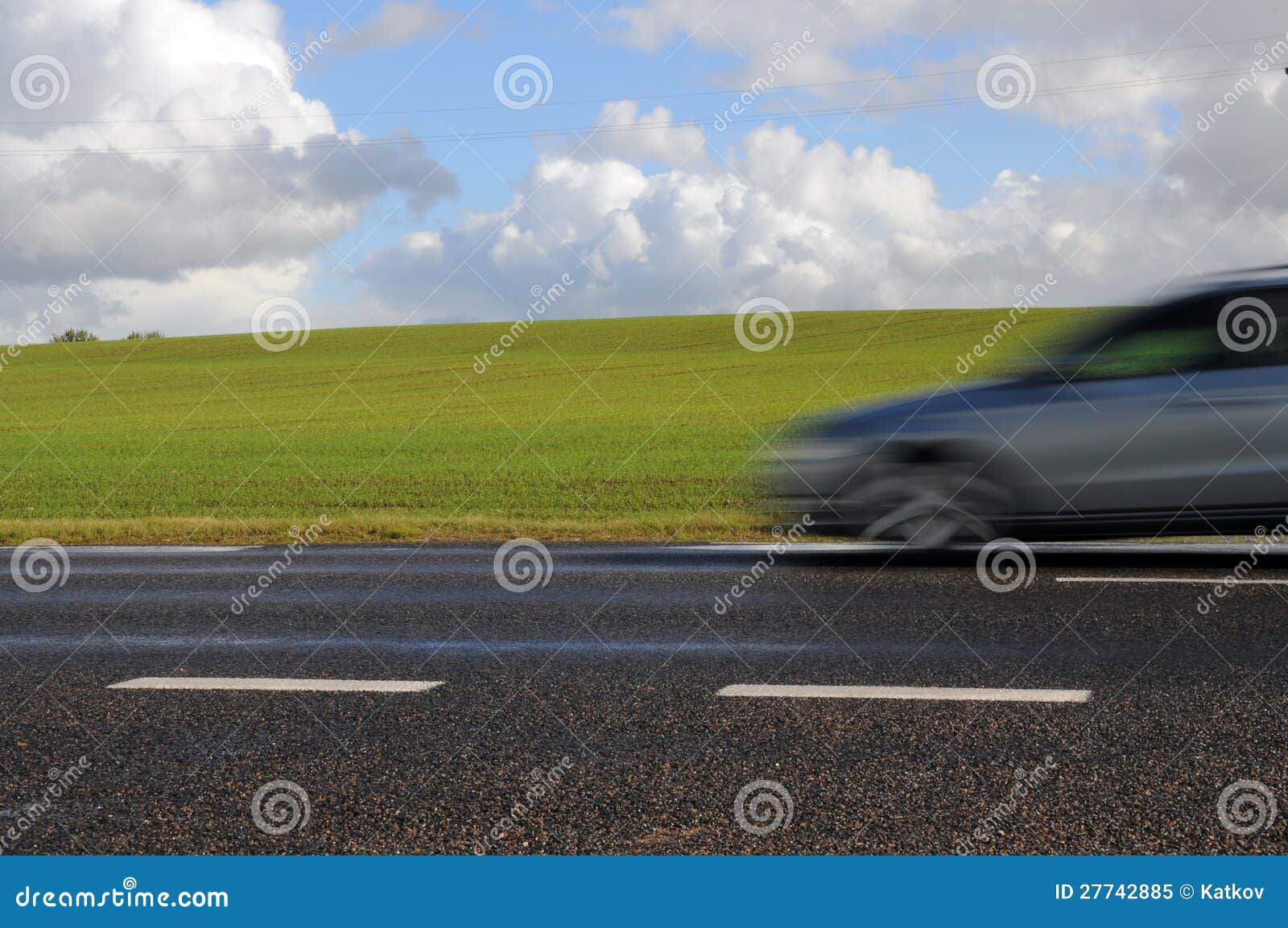 Fast car on highway stock image. Image of automobile - 27742885