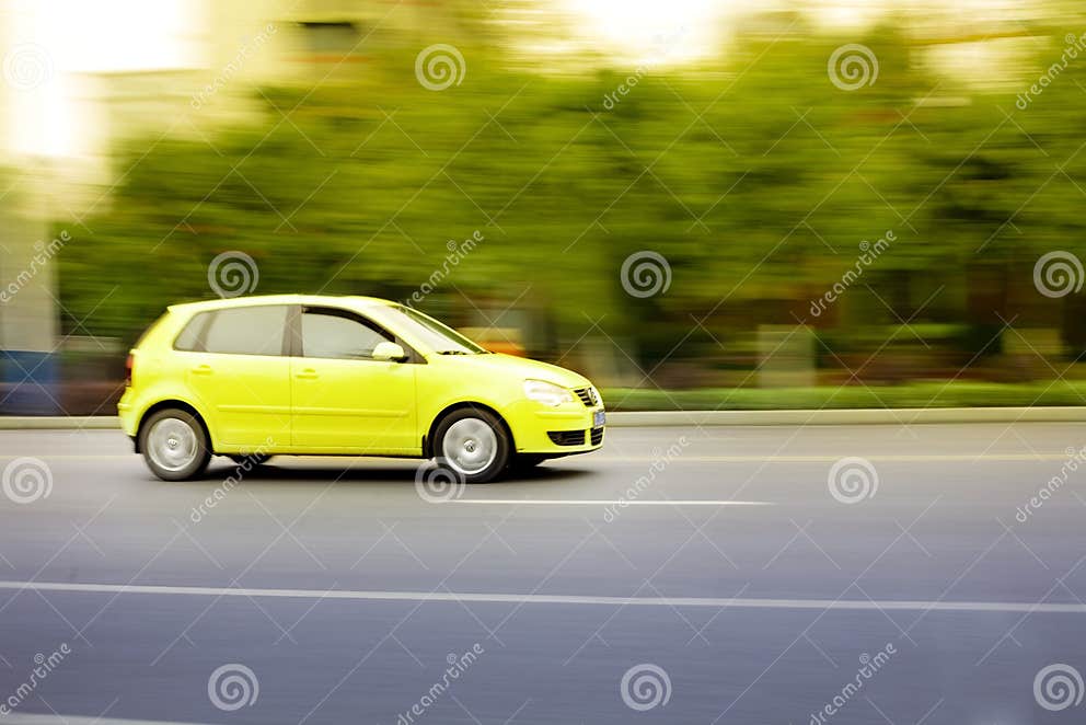 Fast car on road stock photo. Image of morning, speed - 23875540