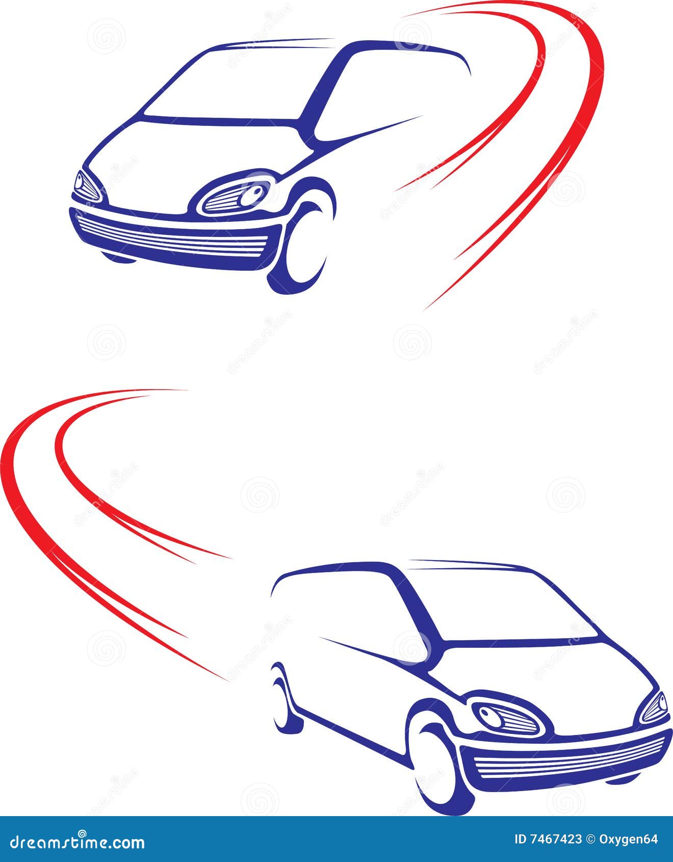 Fast car on road stock vector. Illustration of transport - 7467423
