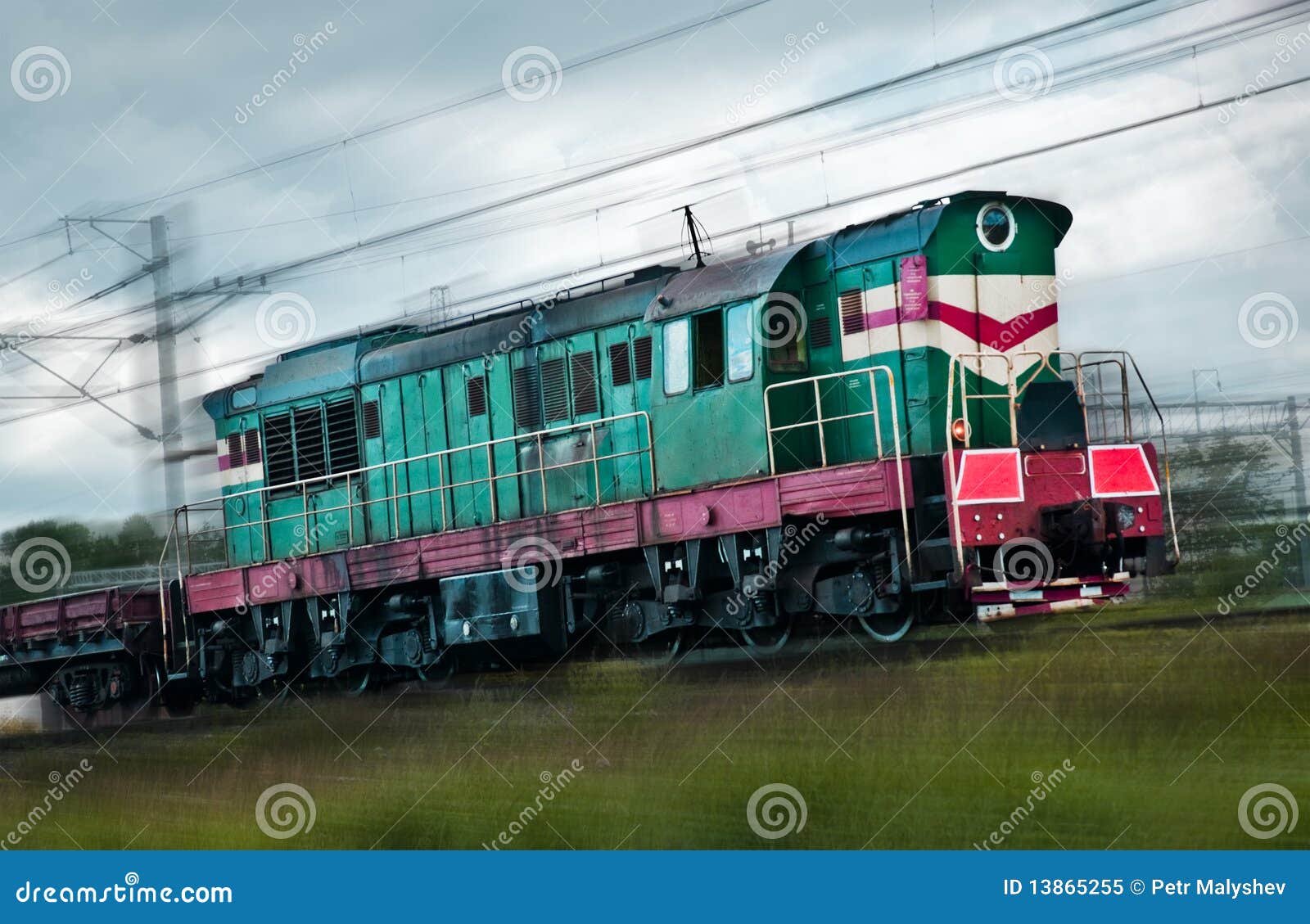 Fast cargo train stock image. Image of driver, route - 13865255