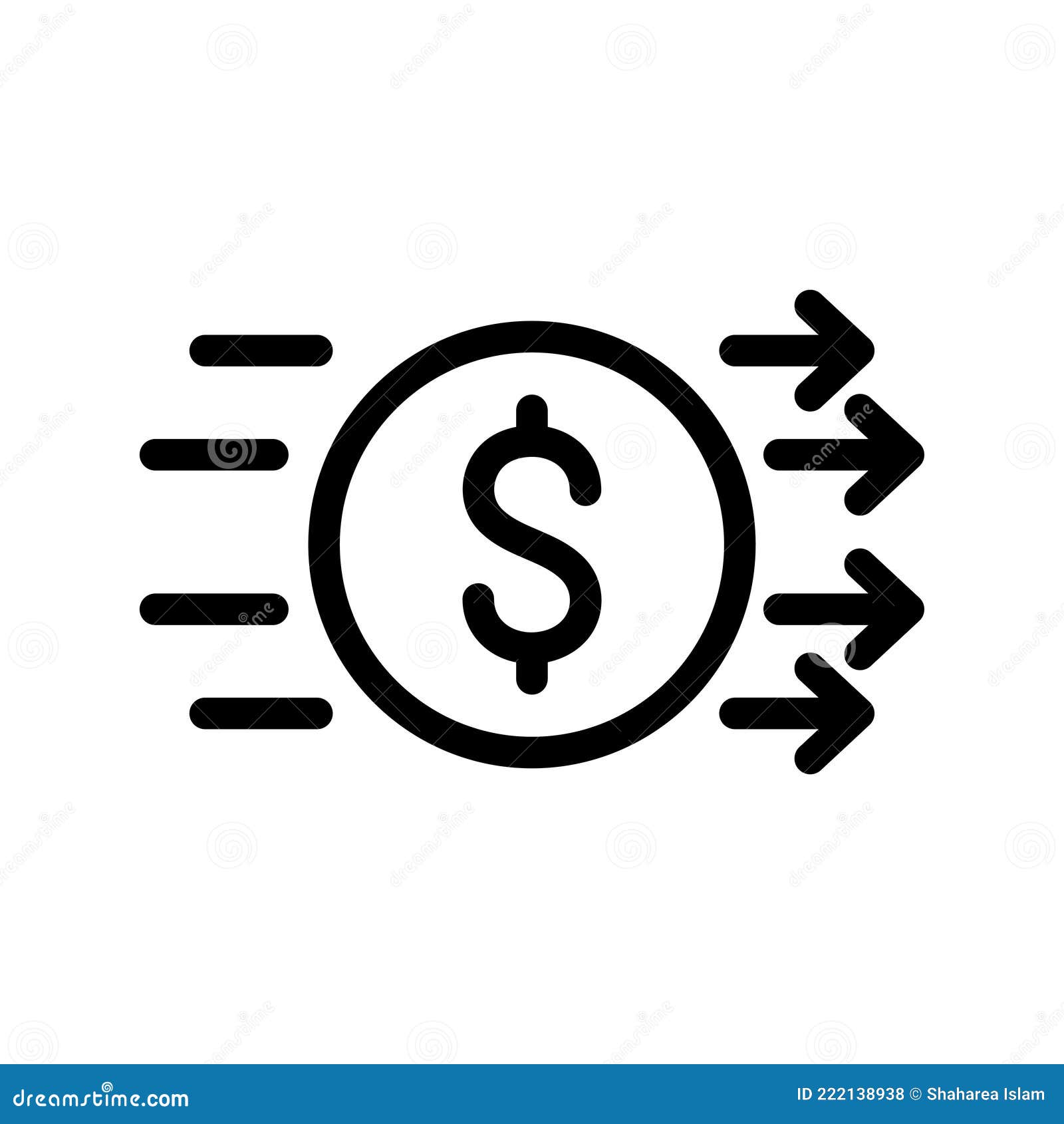 Fast cash Icon stock vector. Illustration of money, meticulously ...