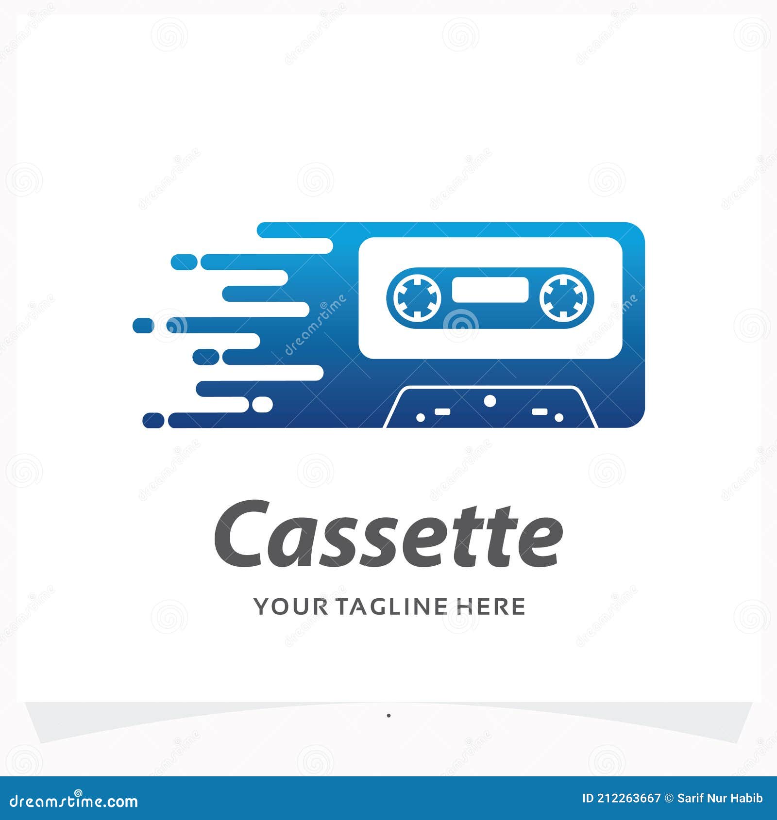 Fast Cassette Logo Design Template Stock Illustration - Illustration of ...