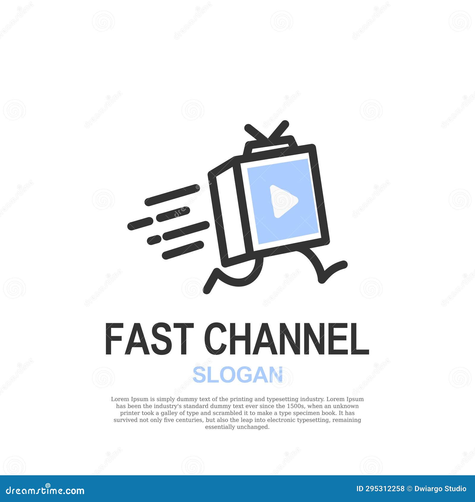 Fast Channel Logo Design Template Stock Illustration - Illustration of ...