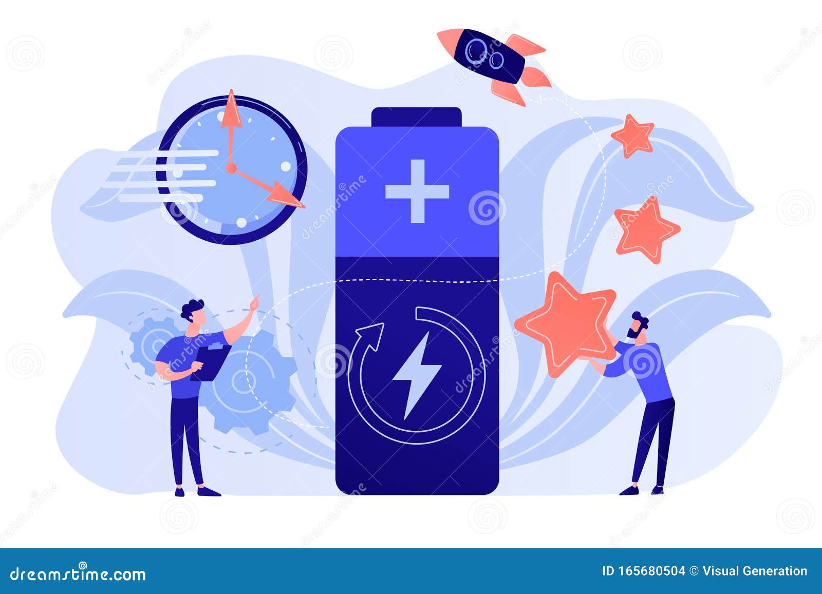 Fast Charging Technology Concept Vector Illustration. Stock Vector ...