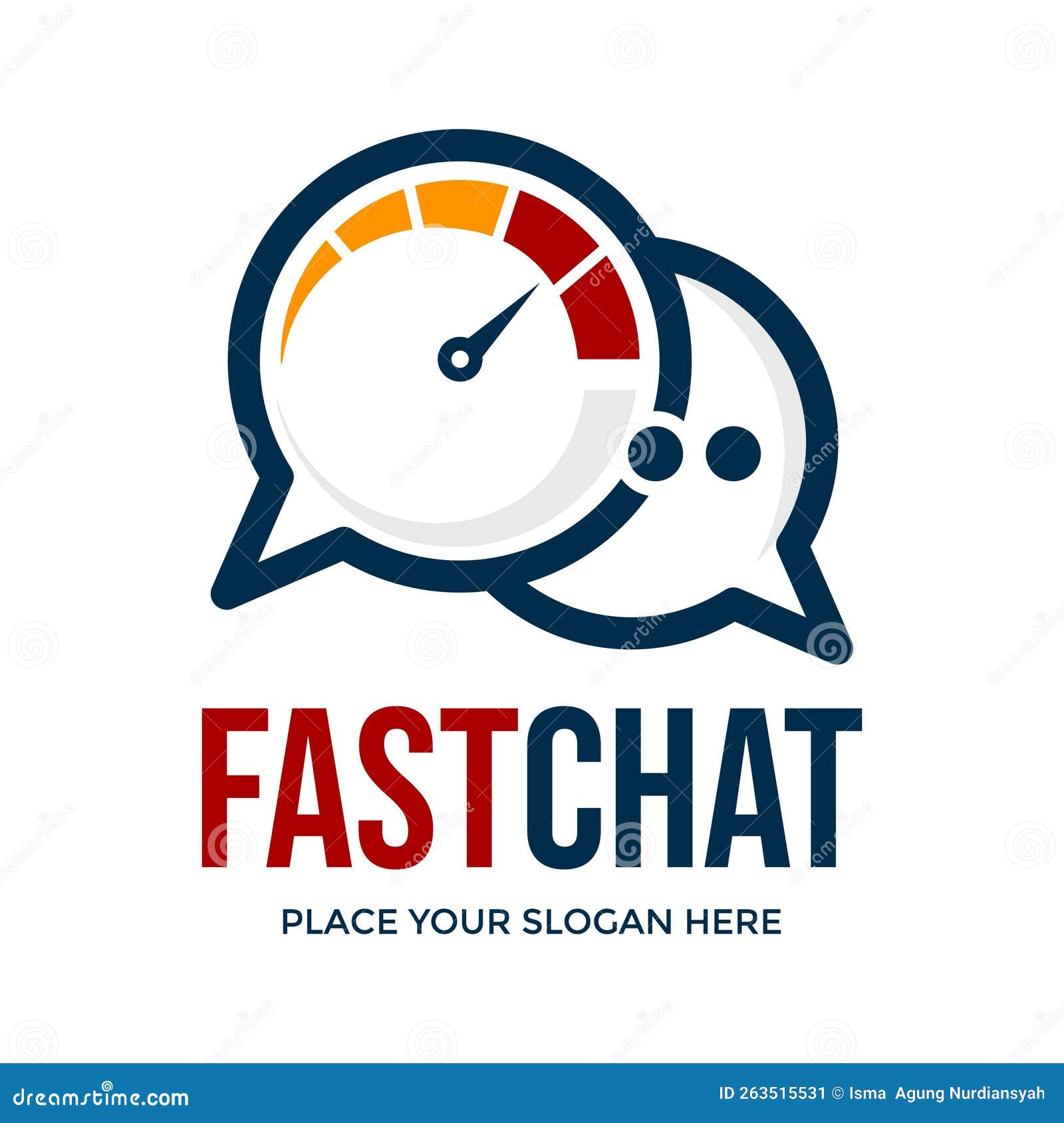 Fast Chat Logo Vector stock vector. Illustration of identity - 263515531