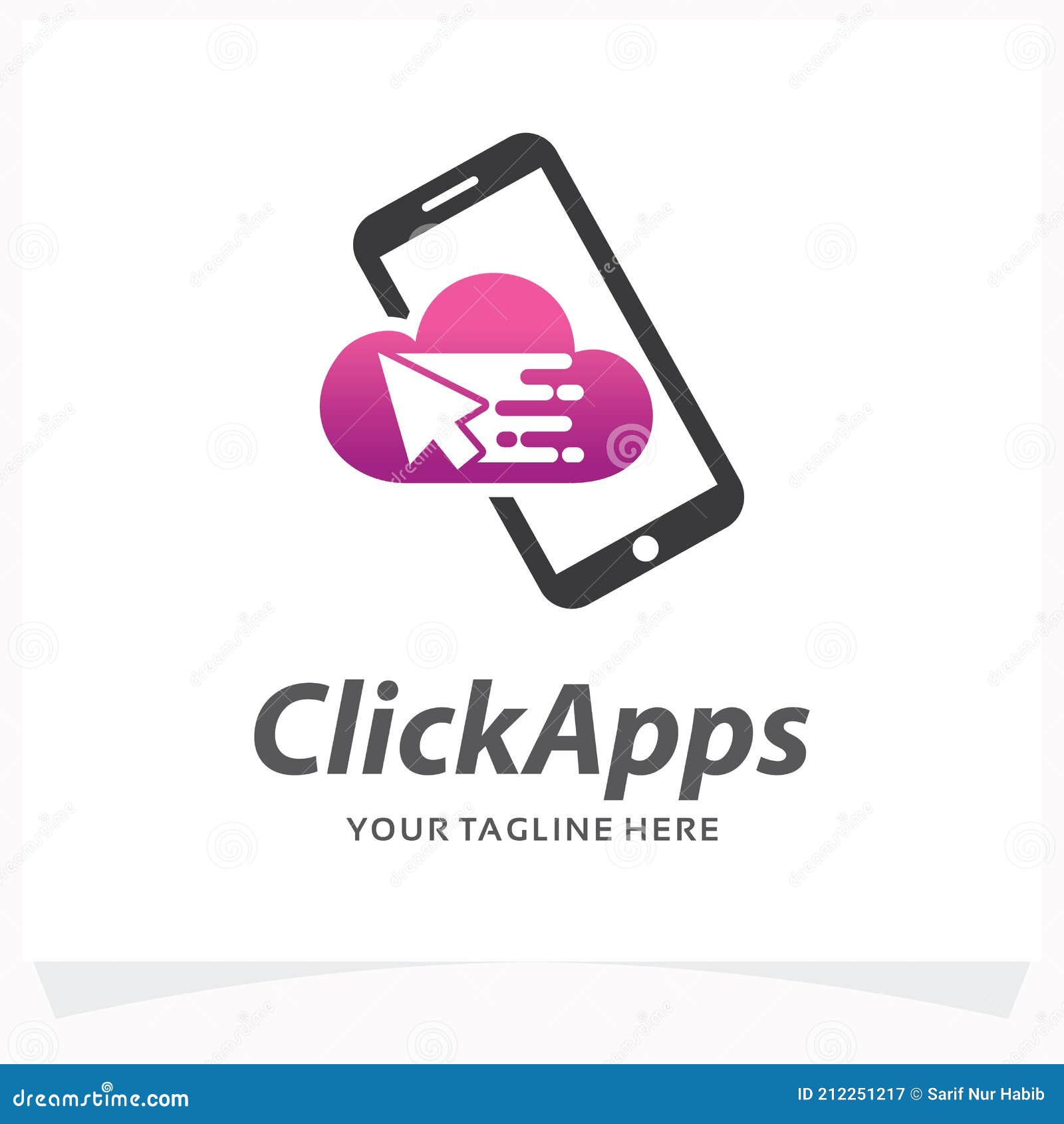 Fast Click Application Logo Design Template Stock Vector - Illustration ...