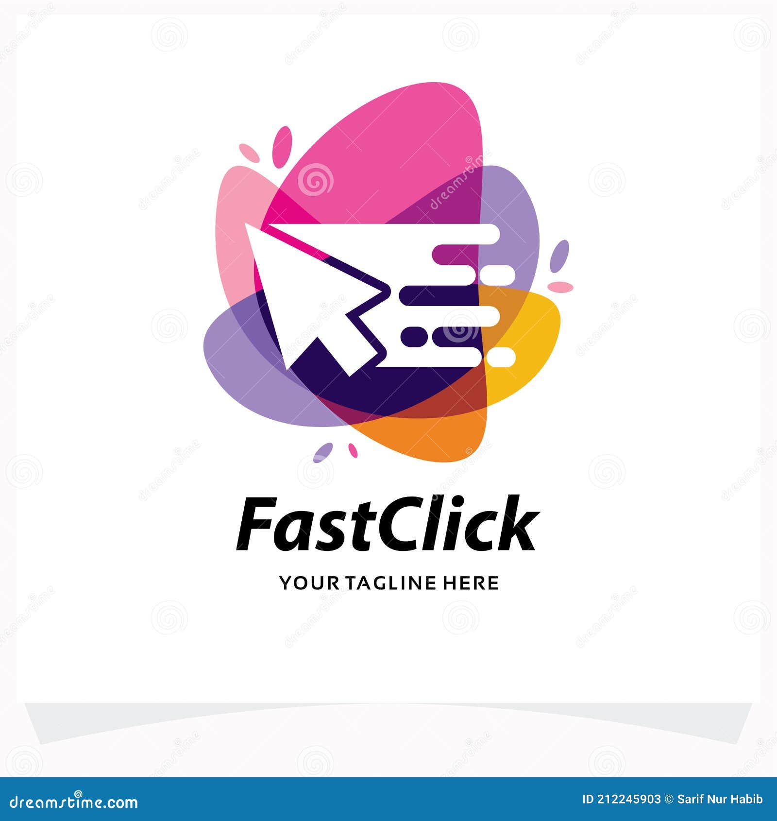 Fast Click Logo Template Design Template Stock Vector - Illustration of ...
