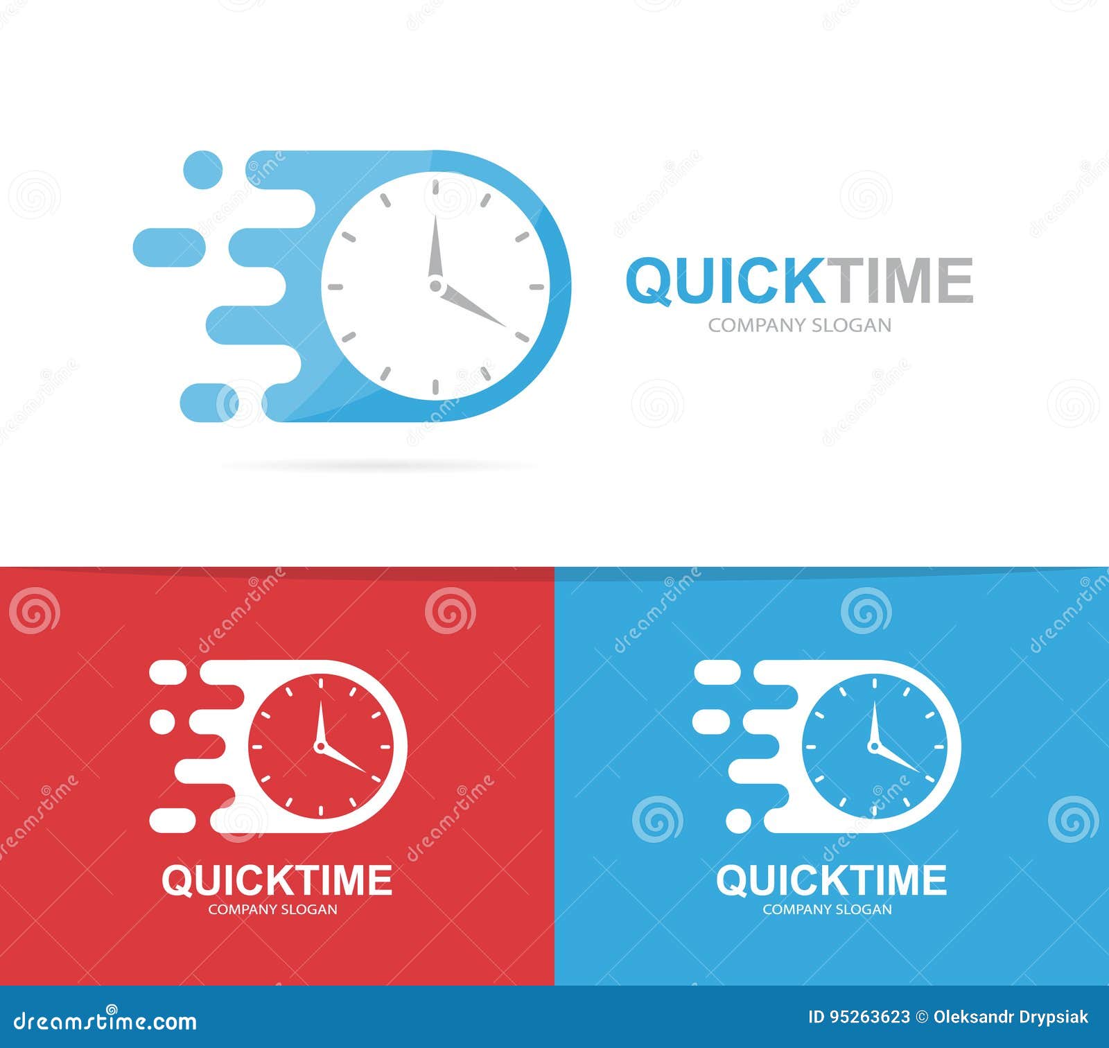Fast Clock Logo Combination. Speed Timer Symbol or Icon. Unique Express ...