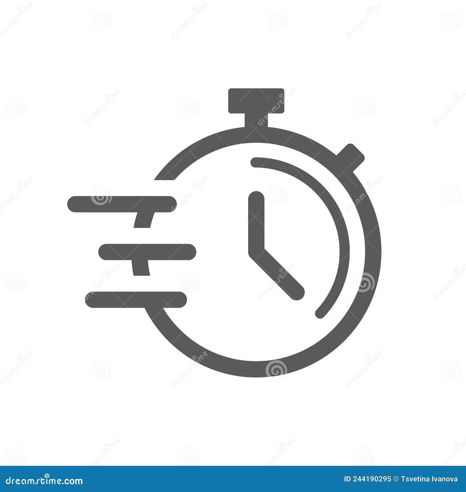 Fast Clock Vector Icon, Fast Service Icon, Quick And Speedy Face Clock ...