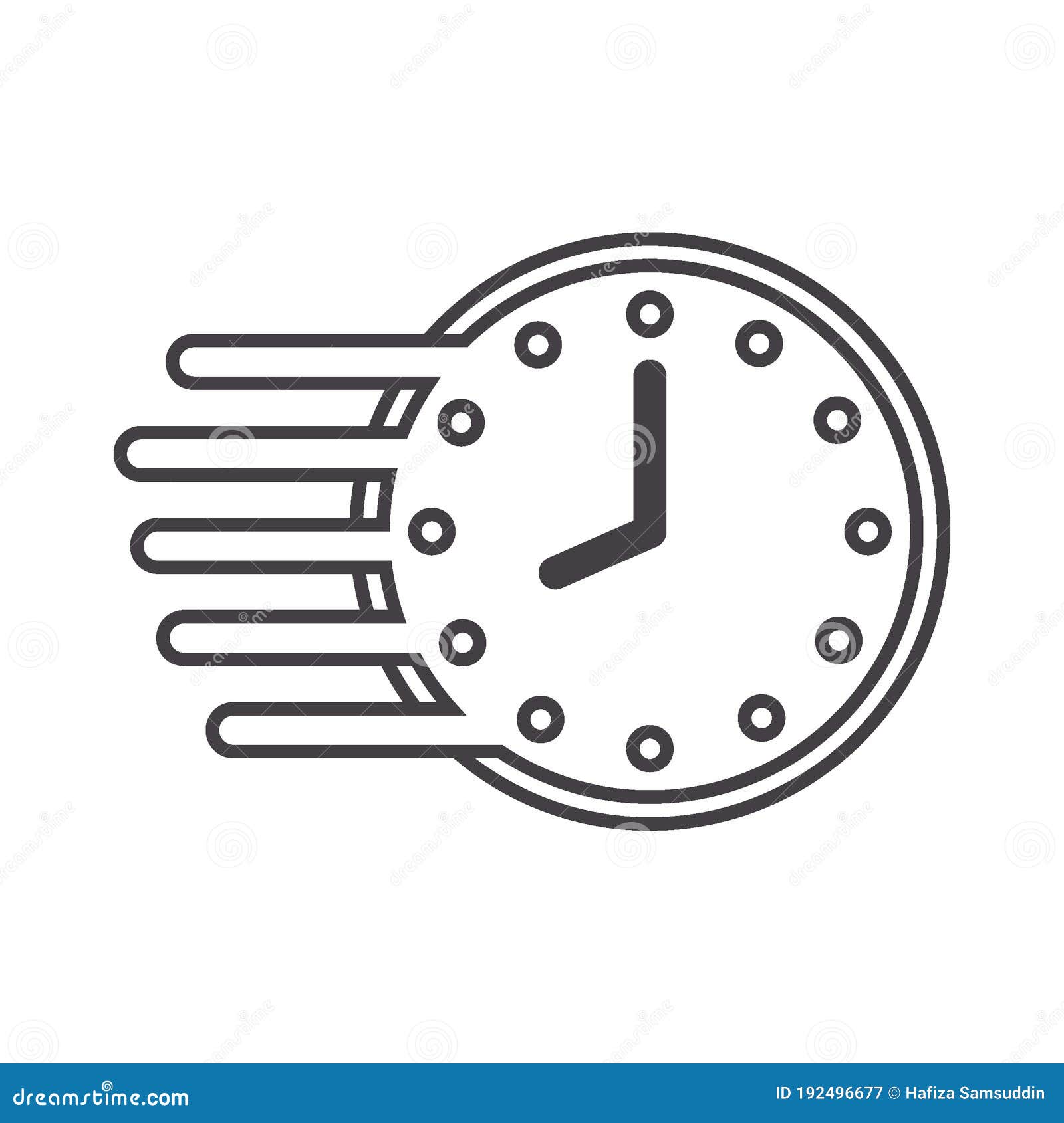 Fast Clock. Vector Illustration Decorative Design Stock Vector ...