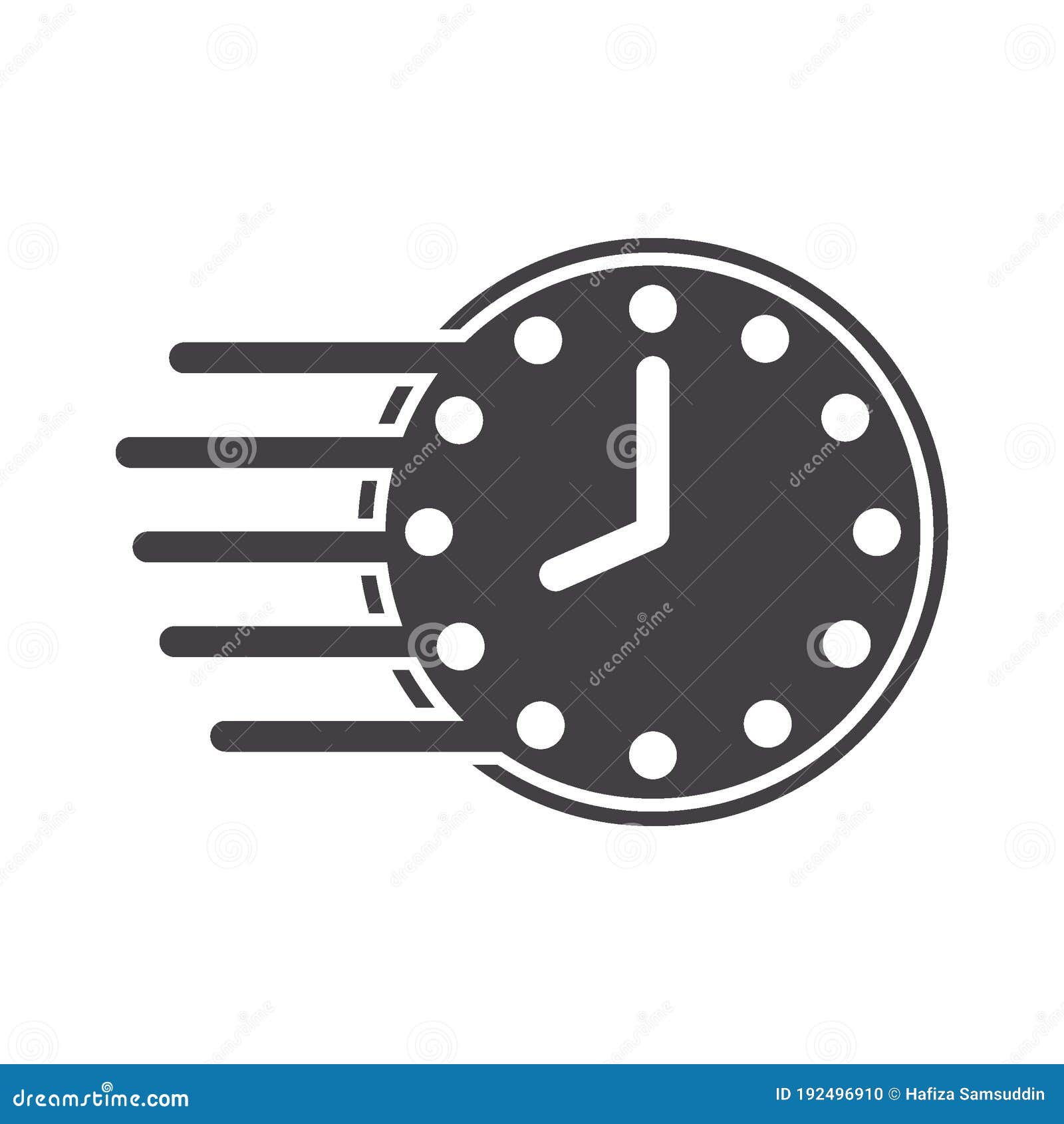 Fast Clock Vector Icon, Fast Service Icon, Quick And Speedy Face Clock ...
