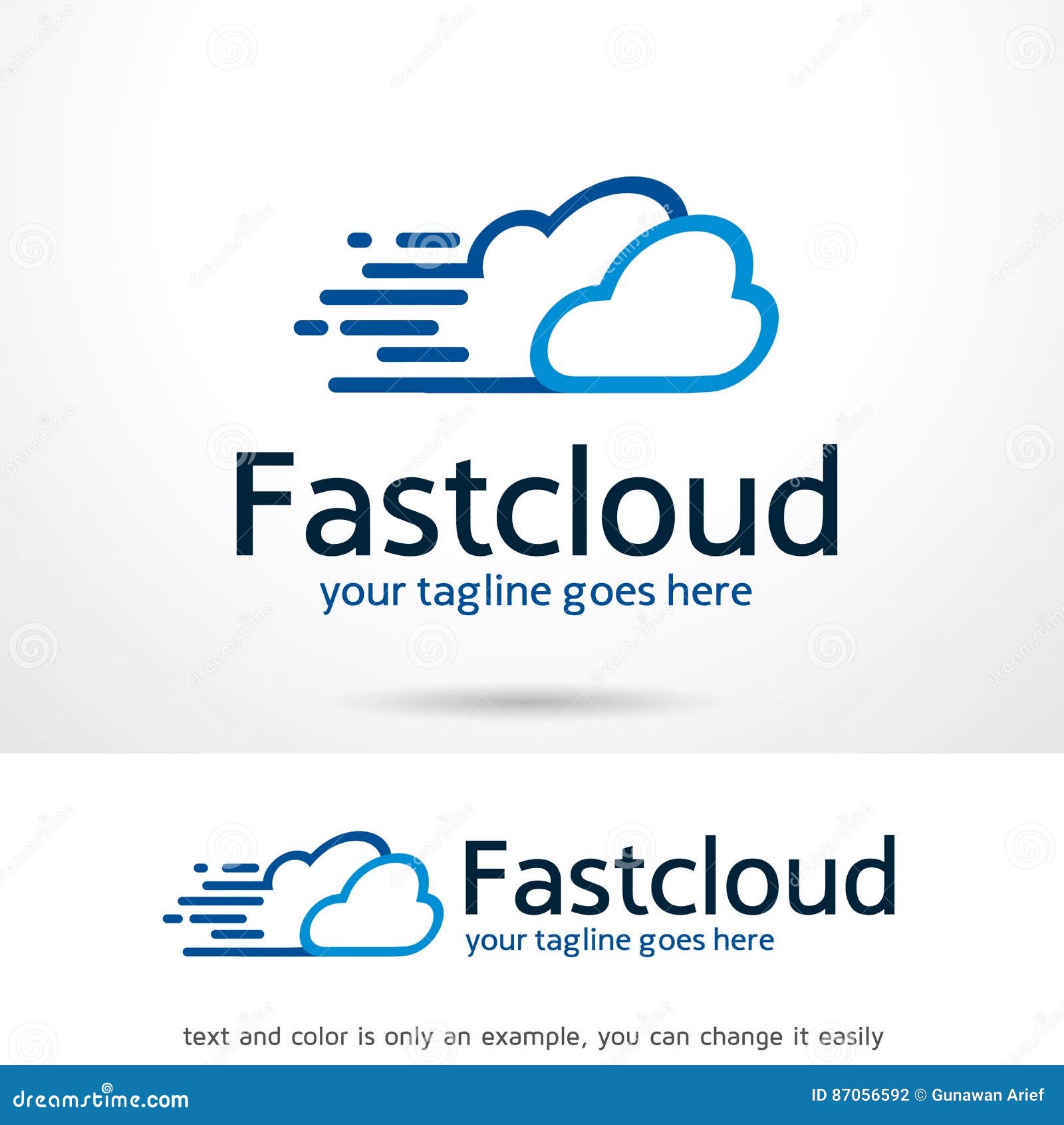 Fast Cloud Logo Template Design Vector Stock Vector - Illustration of ...