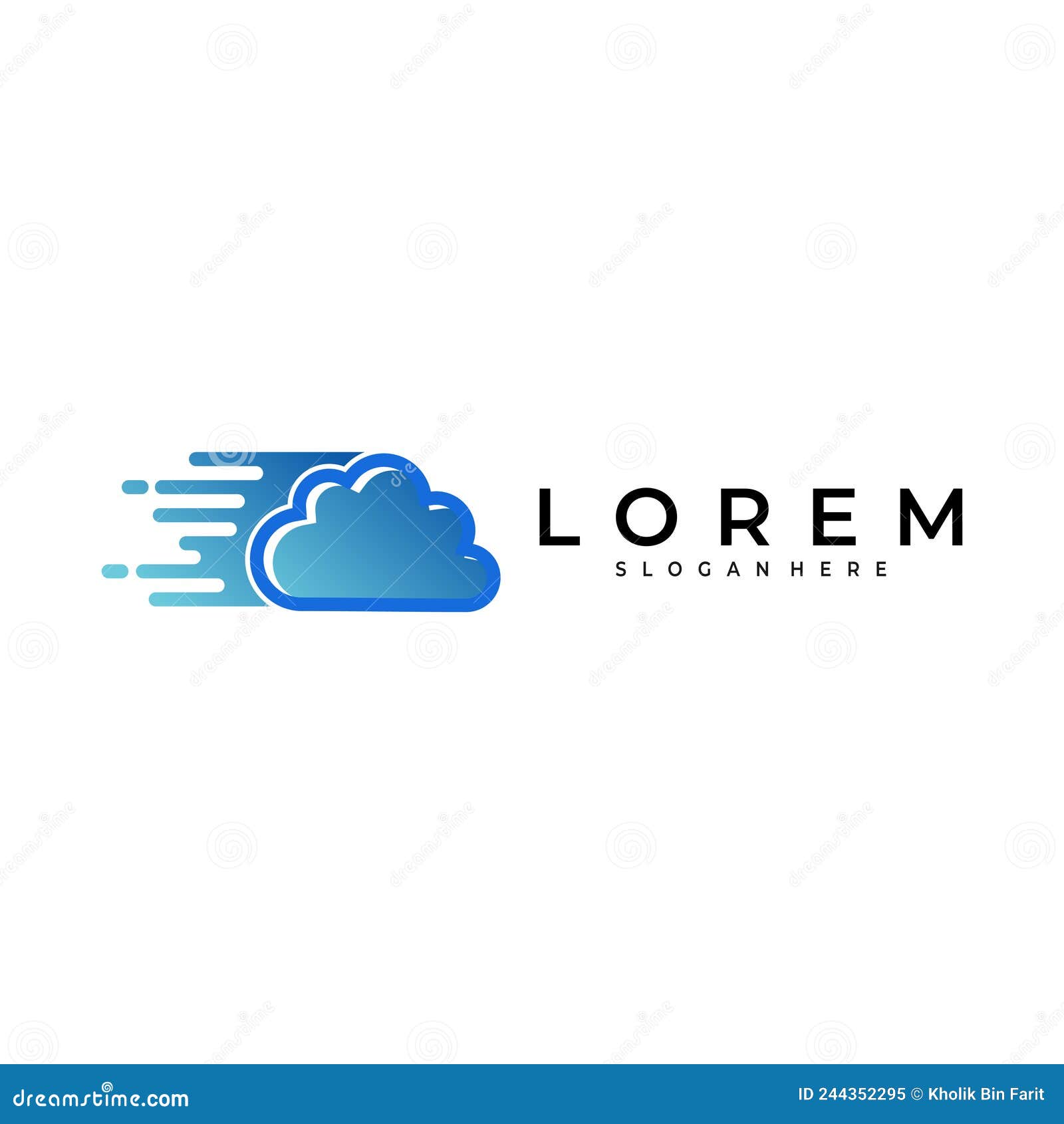 Fast Cloud Logo Vector Design Template Stock Illustration ...