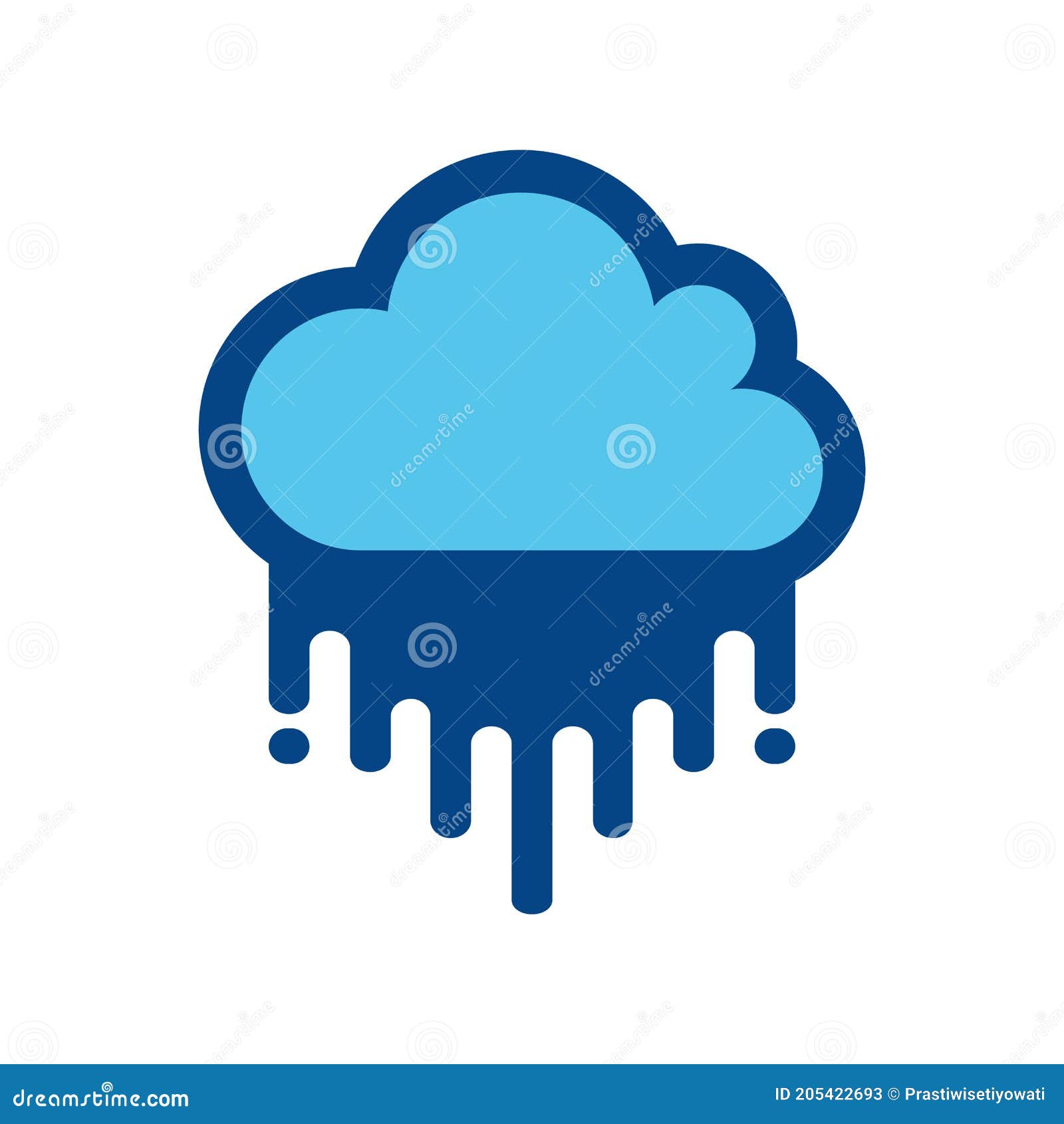 Fast cloud rain logo icon stock vector. Illustration of powerful - 205422693