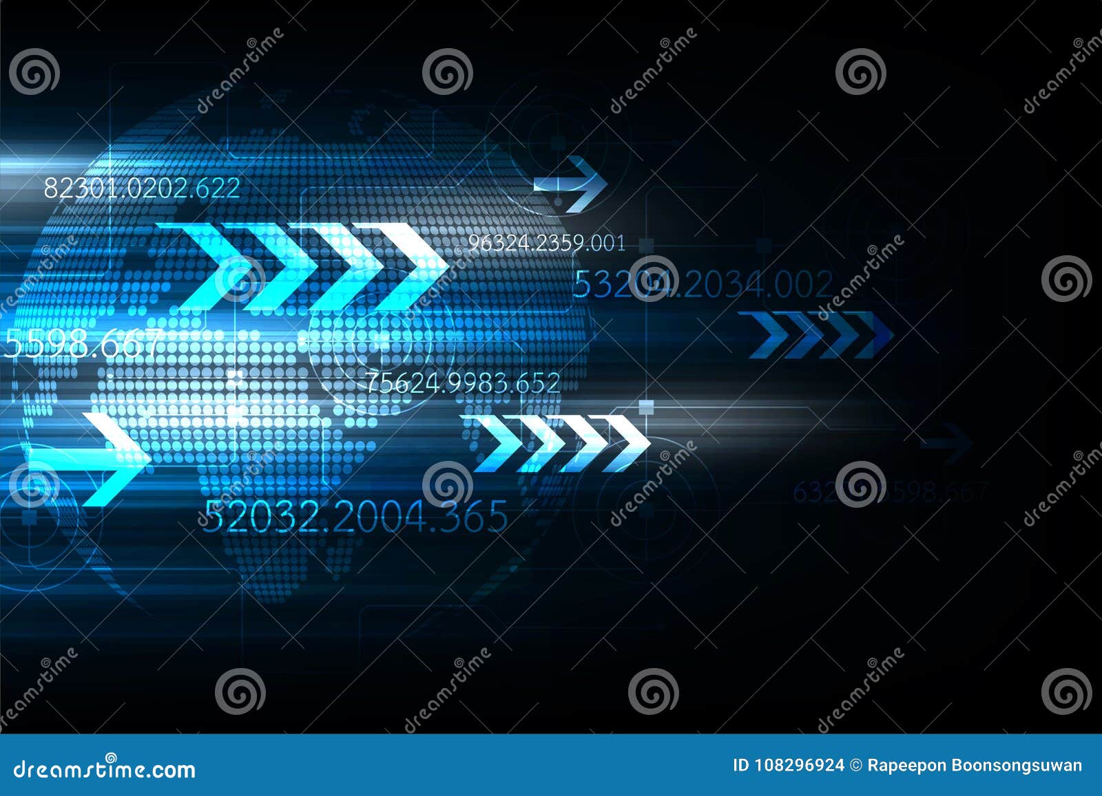 Fast Communication System Around the World. Stock Vector - Illustration ...
