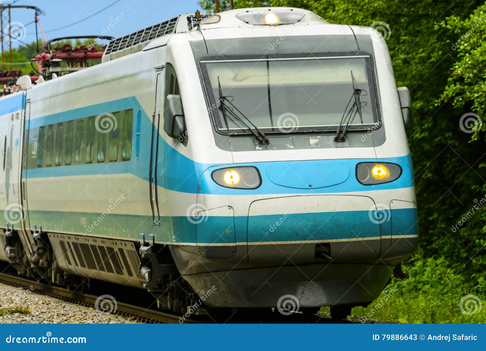 Fast commuter train stock image. Image of pendolino, depot - 79886643