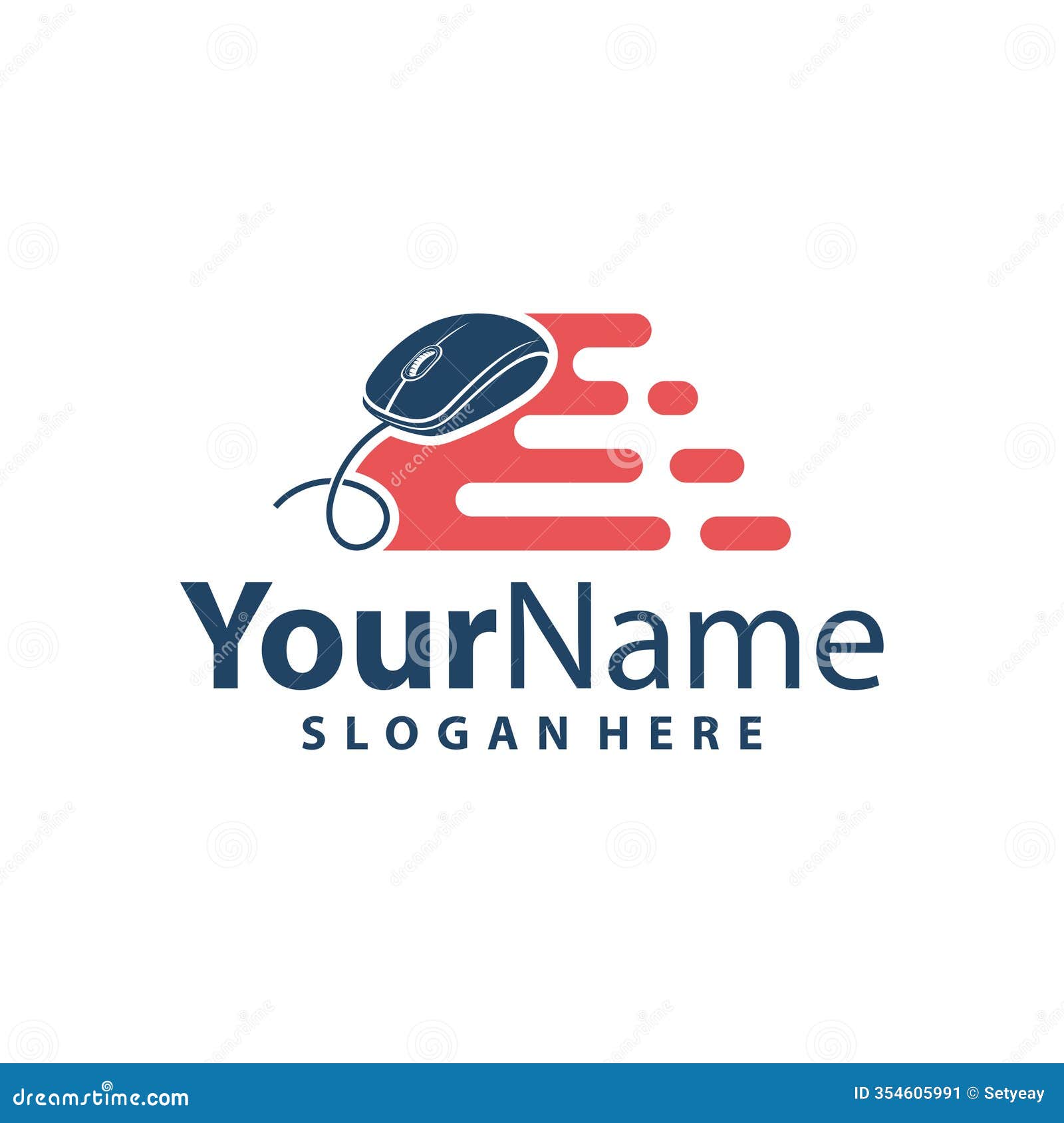 Fast Computer Mouse Logo Design Vector Illustration. Mouse Logo Concept ...