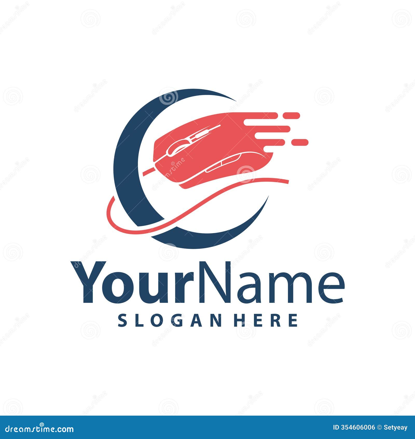 Fast Computer Mouse Logo Design Vector Illustration. Mouse Logo Concept ...