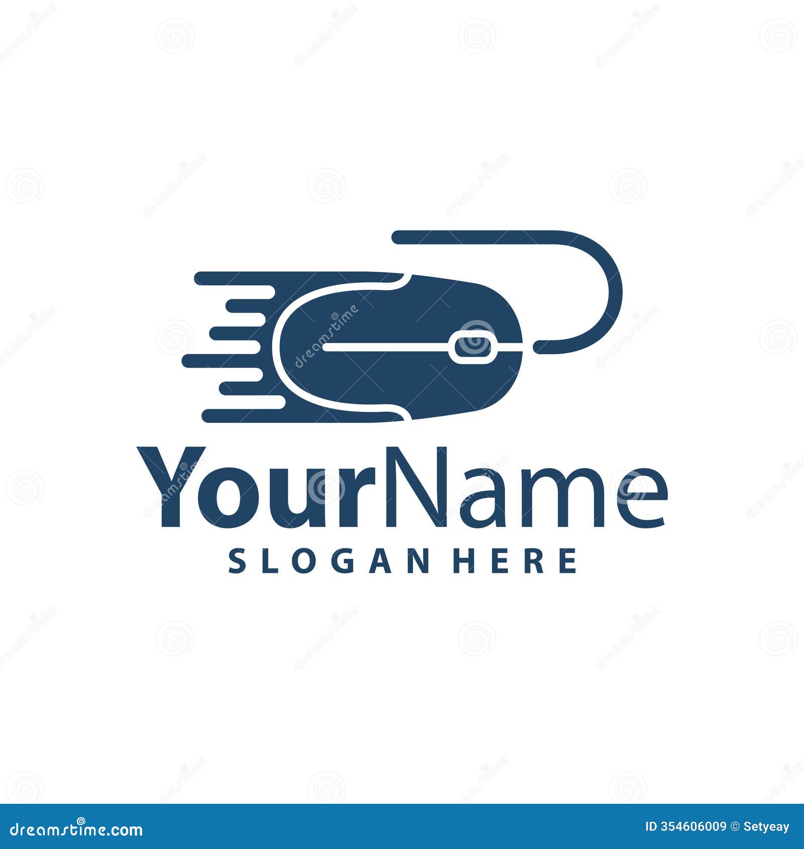 Fast Computer Mouse Logo Design Vector Illustration. Mouse Logo Concept ...