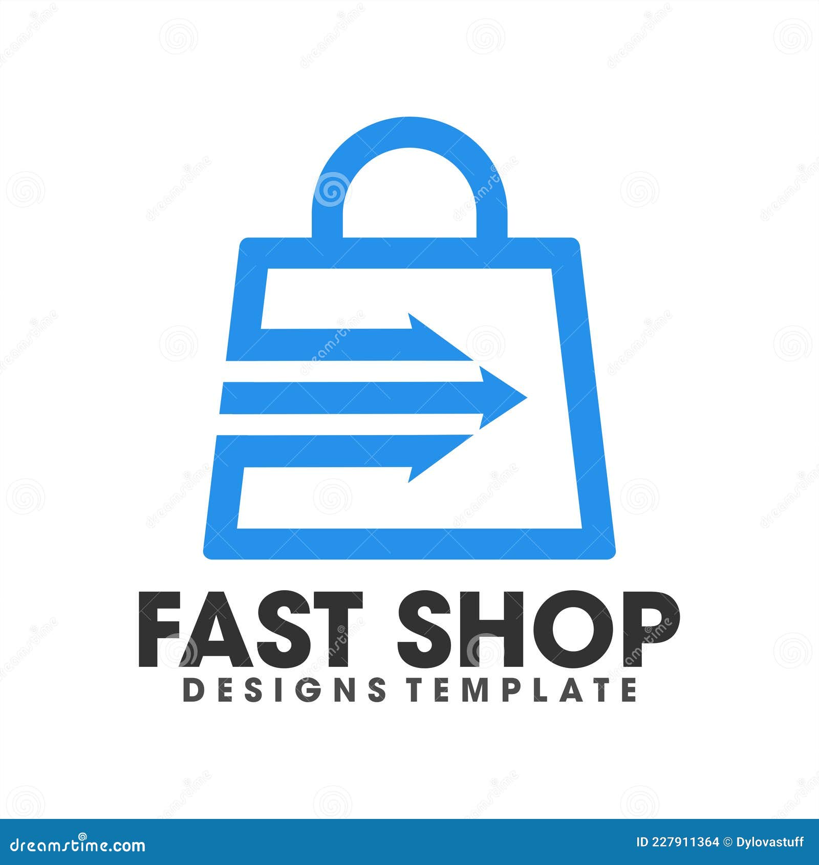 Fast Creative Logo Templates Made for Online Shopping Stock Vector ...
