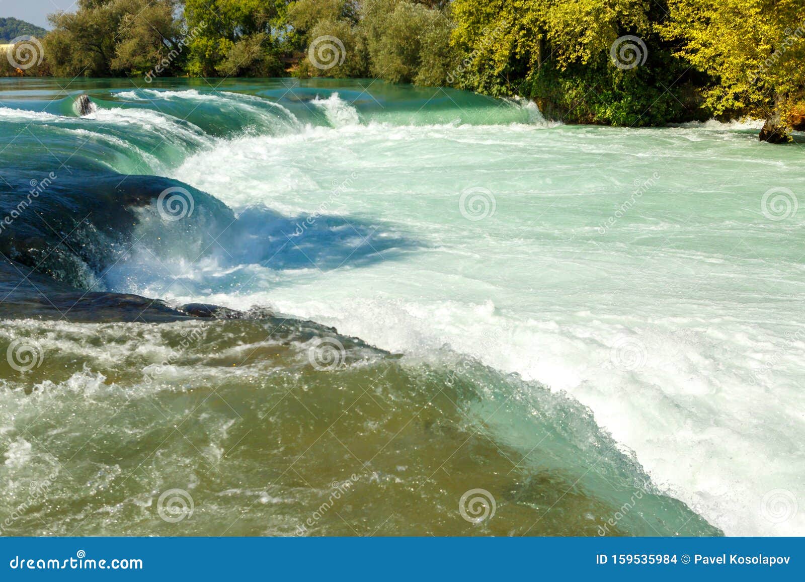 The Fast Current of the River Stock Photo - Image of fracture, powerful ...