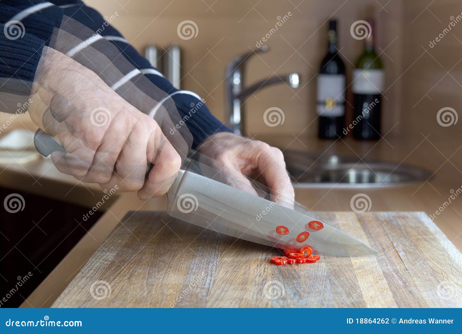 Fast Cutting of a Pepperoni Stock Photo - Image of food, restaurant ...