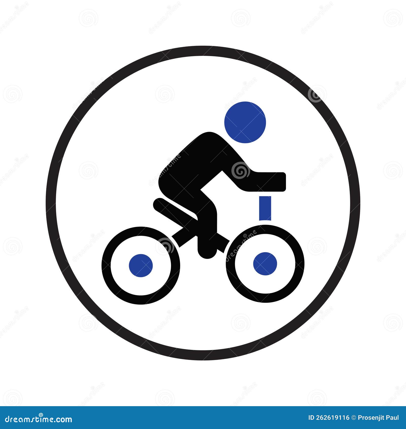 Fast cycle riding icon stock vector. Illustration of fast - 262619116