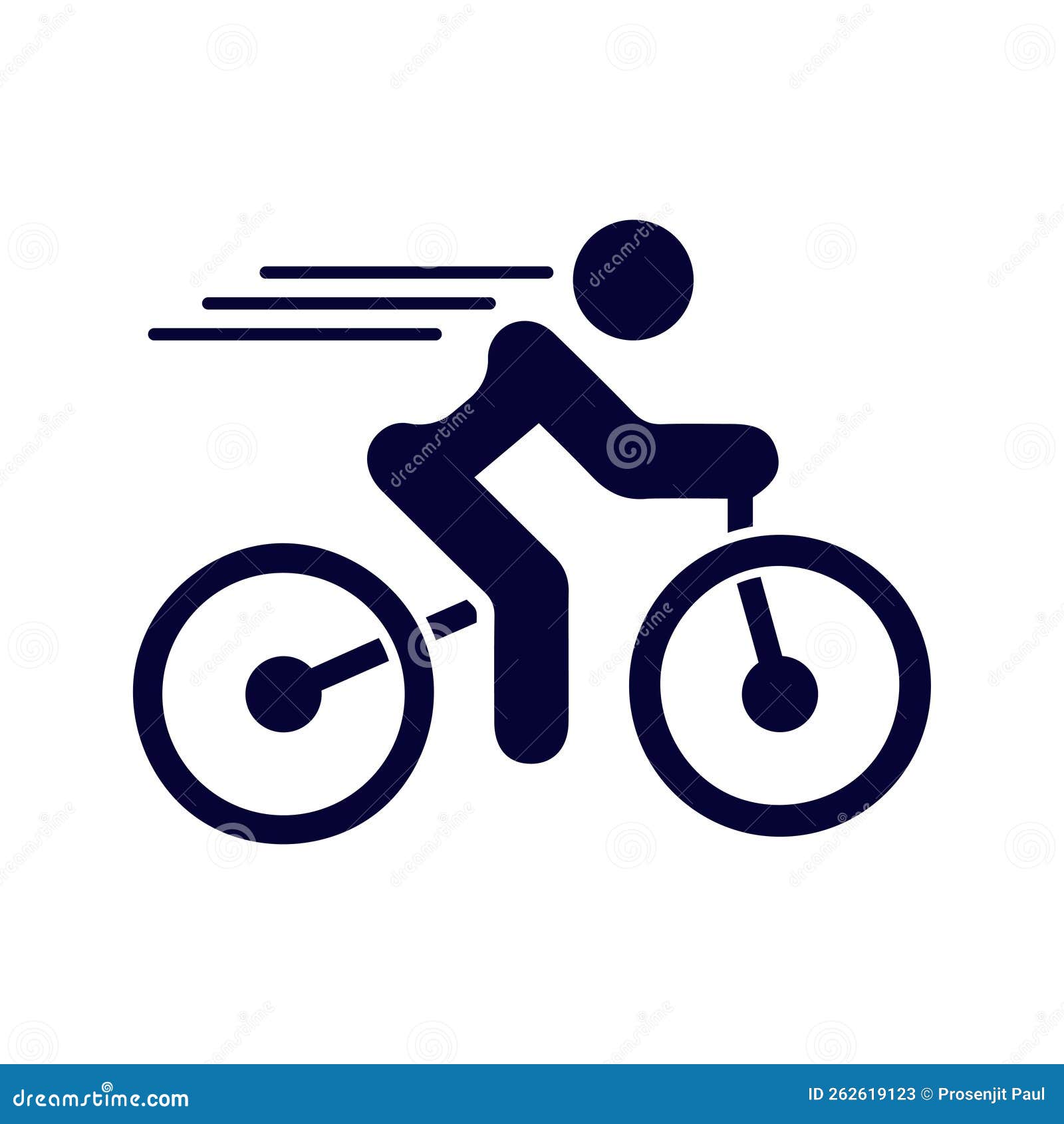 Fast cycle riding icon stock vector. Illustration of vector - 262619123