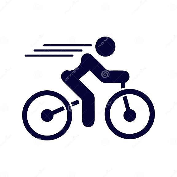 Fast cycle riding icon stock vector. Illustration of vector - 262619123