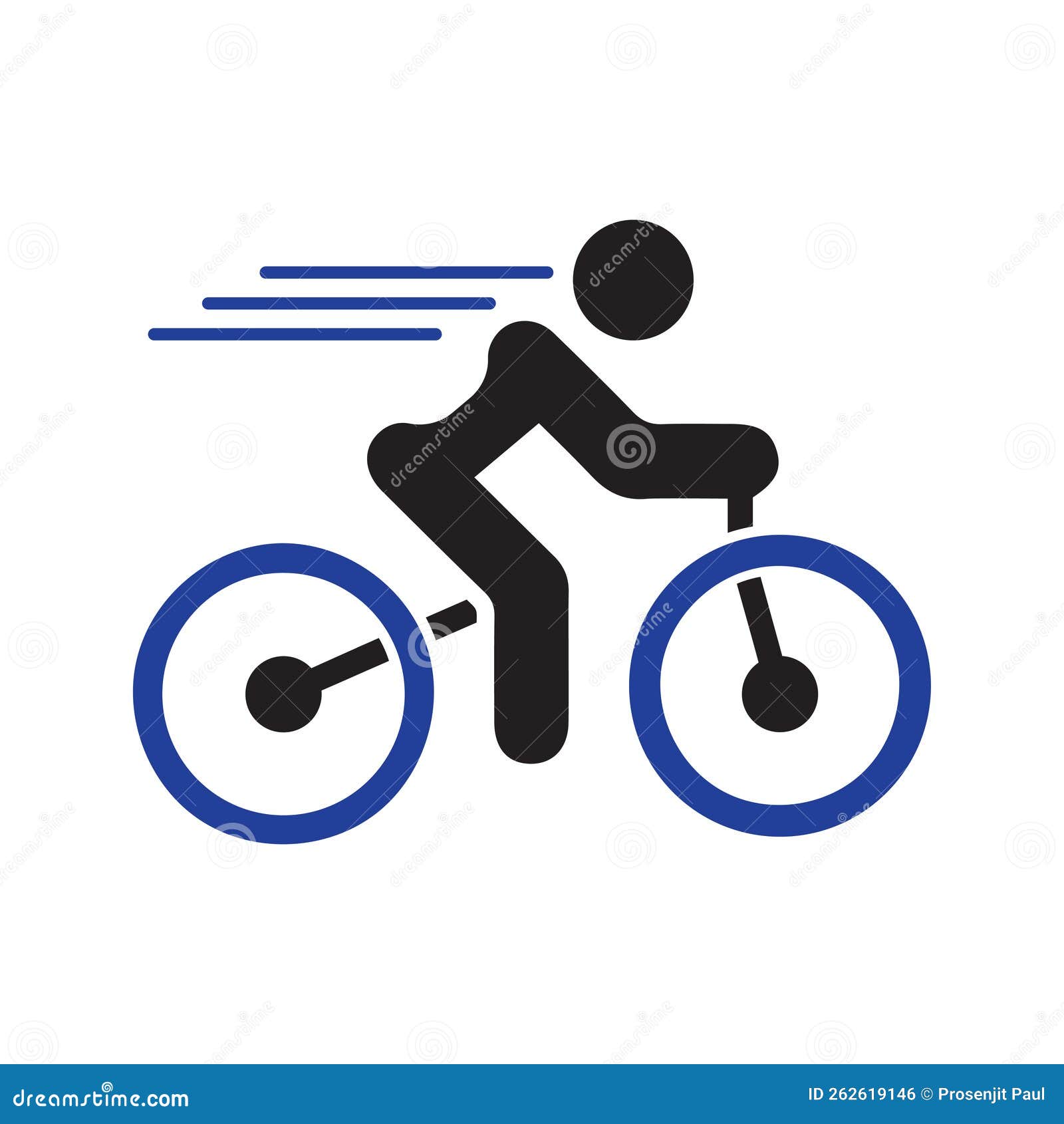Fast cycle riding icon stock vector. Illustration of cycle - 262619146