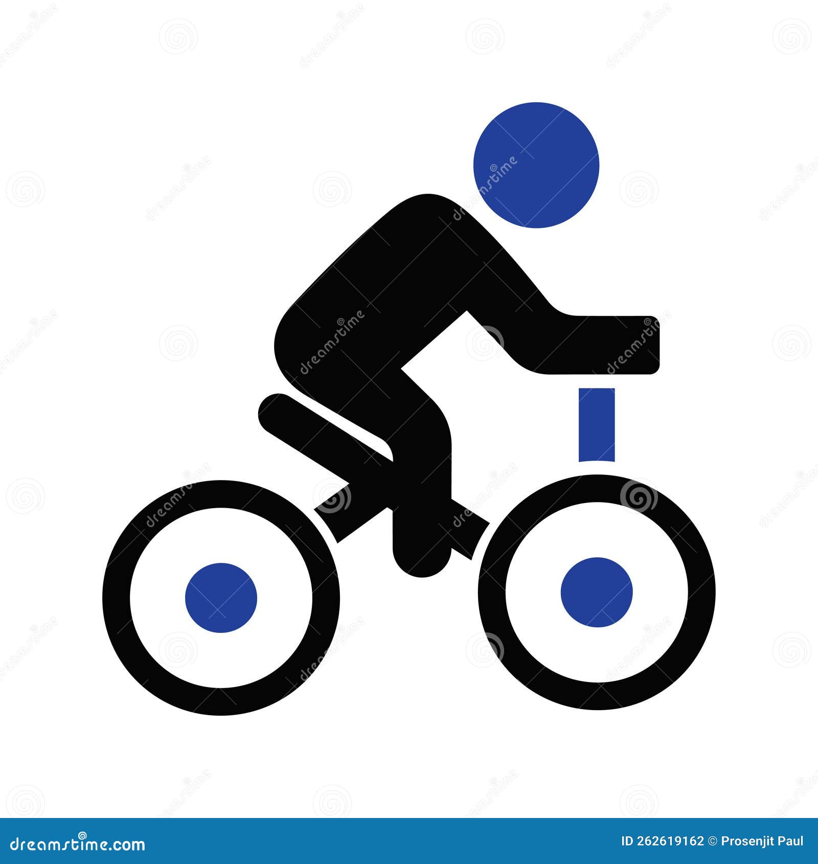 Fast cycle riding icon stock vector. Illustration of road - 262619162