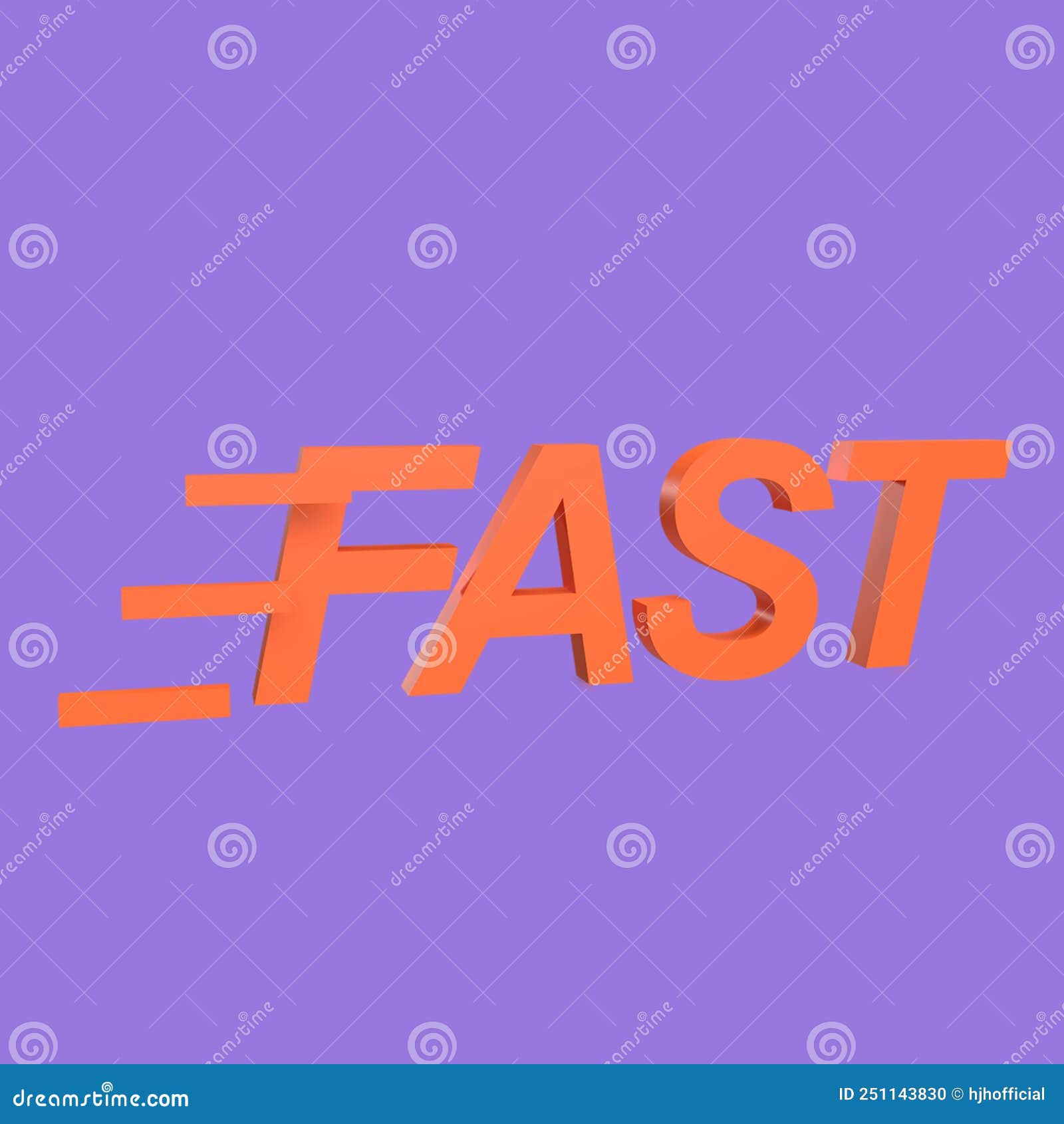 Fast 3d Icon Model Cartoon Style Concept. Render Illustration Stock ...