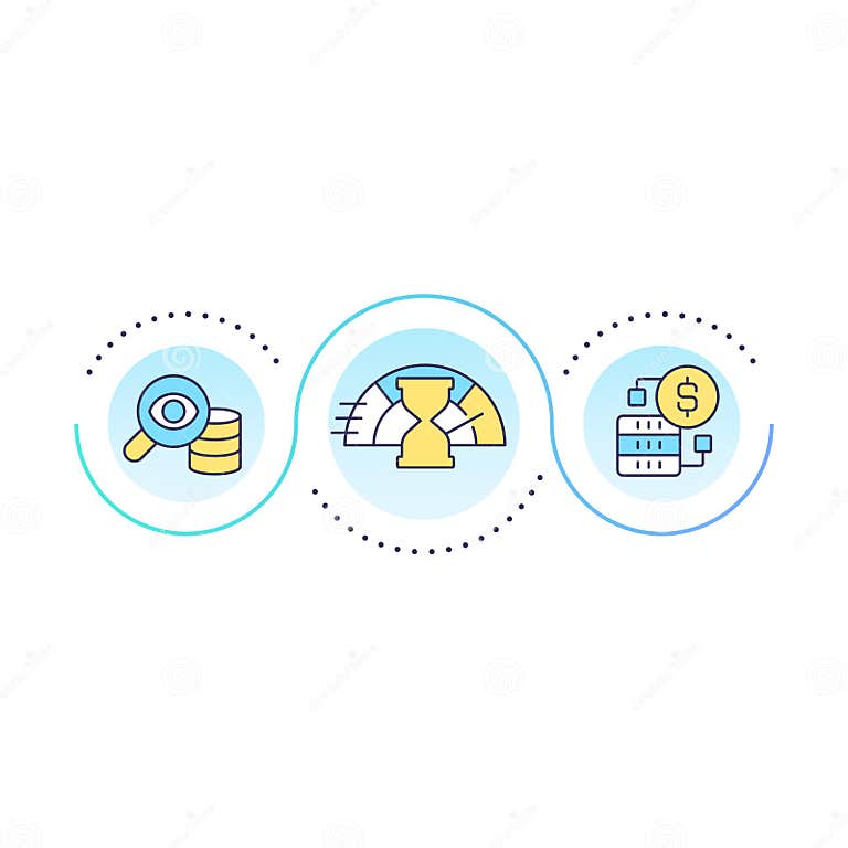 Fast Data Processing Loop Concept Icon Stock Vector - Illustration of ...