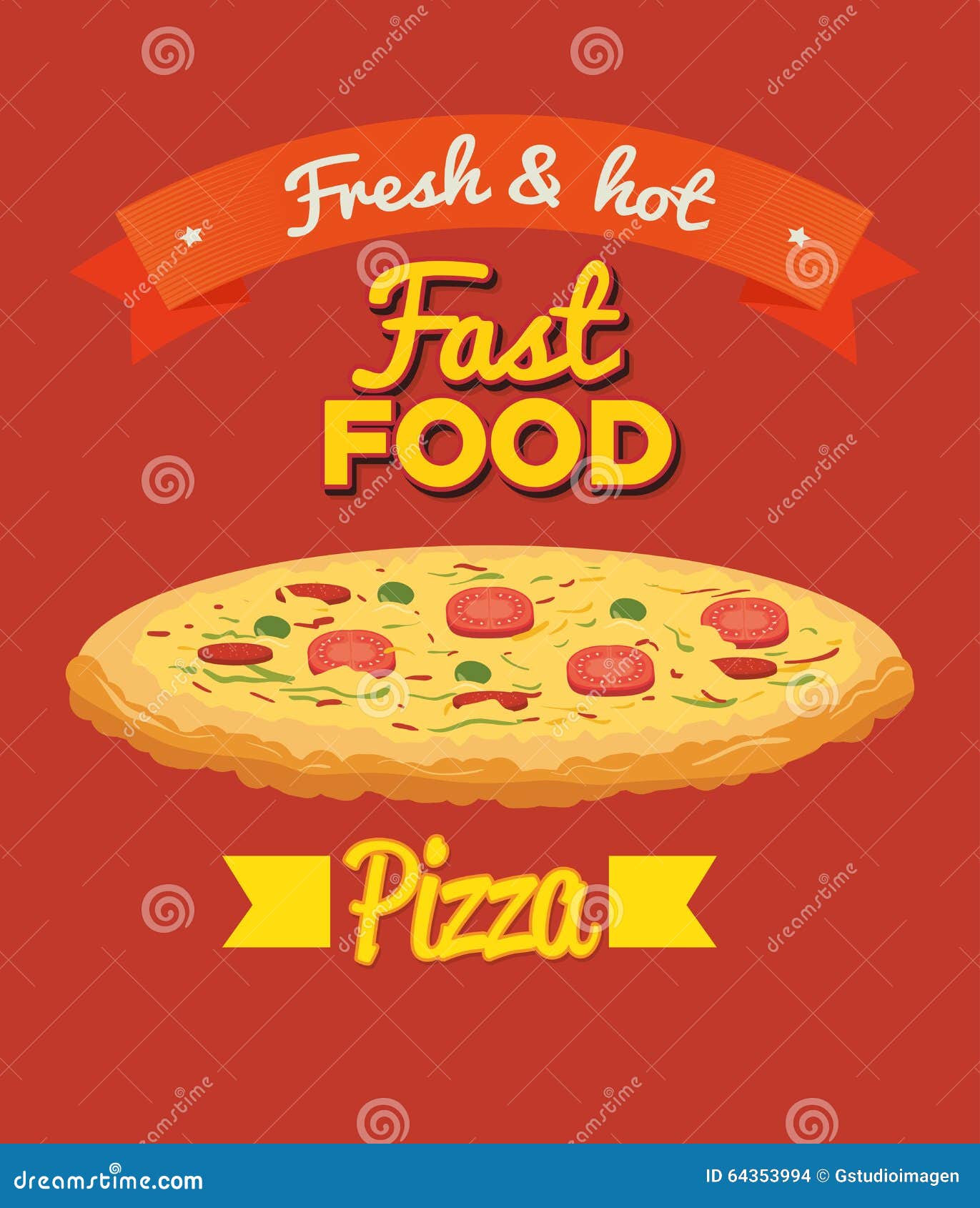 Fast and delicious food stock vector. Illustration of lunch - 64353994