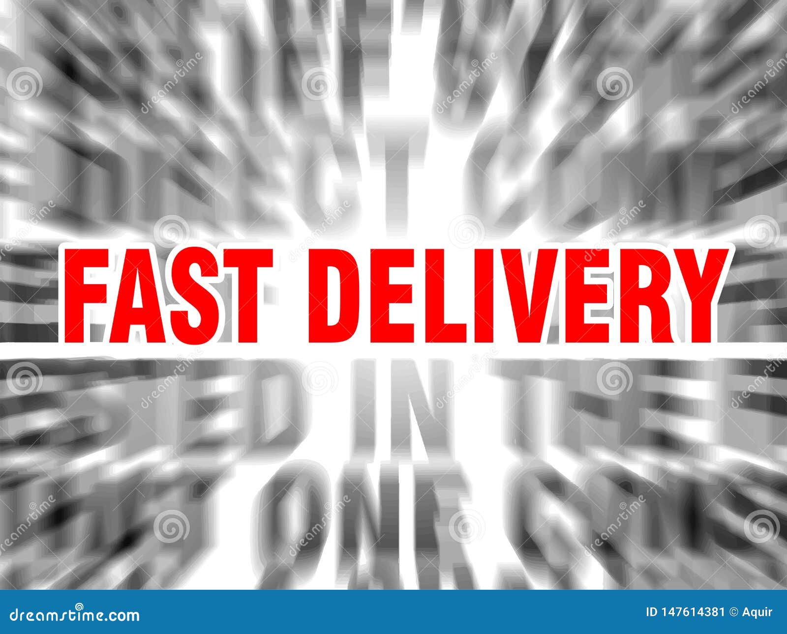 Fast delivery stock vector. Illustration of word, sign - 147614381