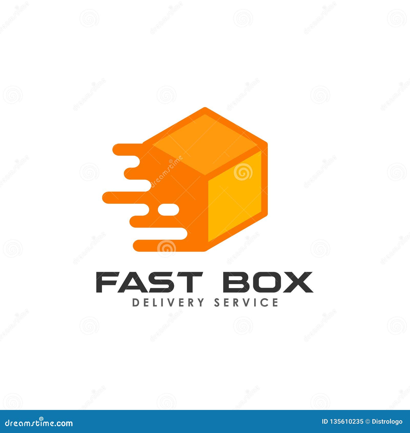 Fast Delivery Box Logo Design. Courier Logo Design Template Stock ...