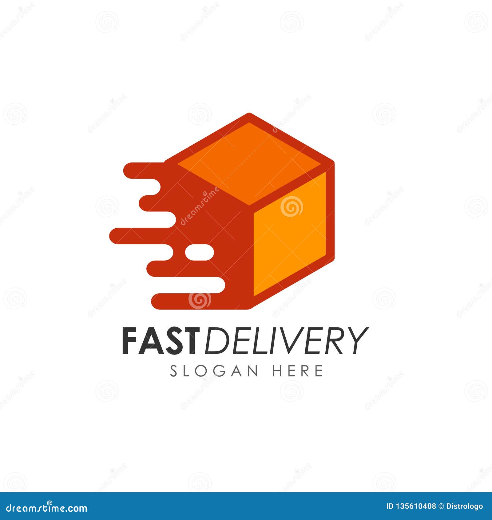 Fast Delivery Box Logo Design. Courier Logo Design Template Stock ...
