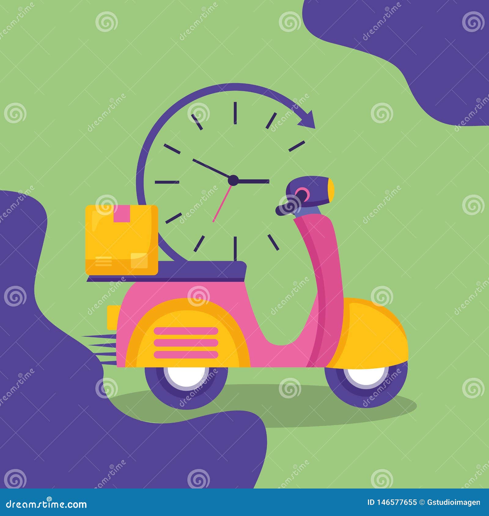 Fast delivery business stock illustration. Illustration of package ...