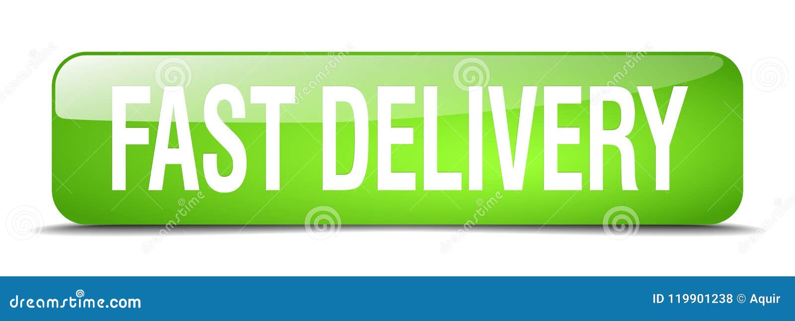 Fast delivery button stock vector. Illustration of threedimensional ...