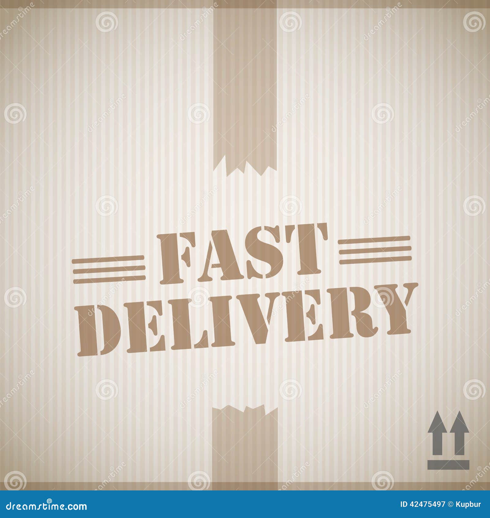Fast Delivery Cardboard Box Stock Vector - Illustration of realistic ...