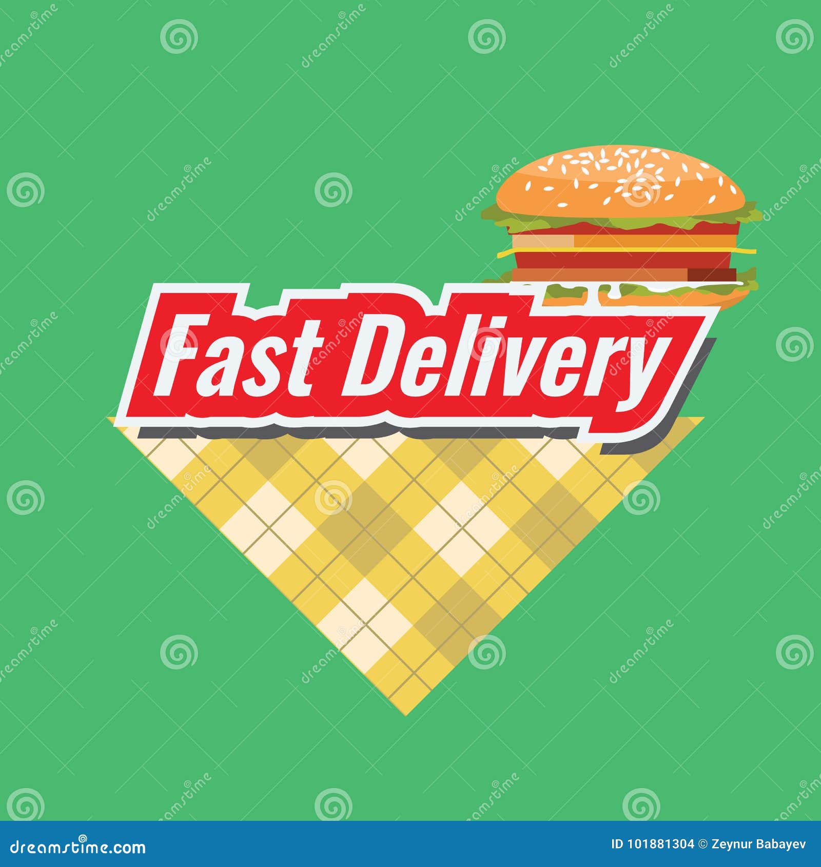 Fast Delivery Concept Logo or Icon with Minimalism Style. Flat and ...