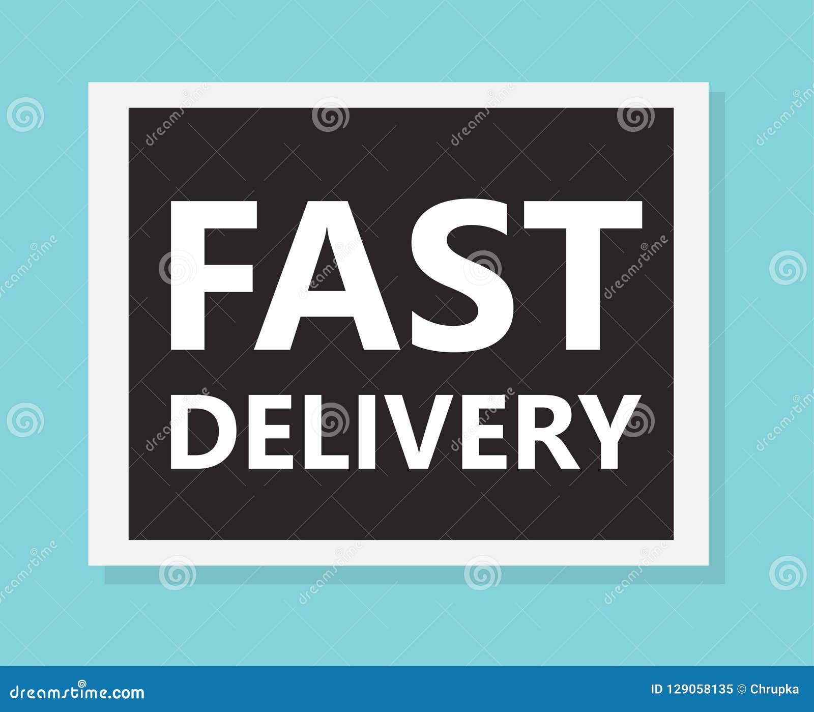 Fast delivery concept stock vector. Illustration of quote - 129058135