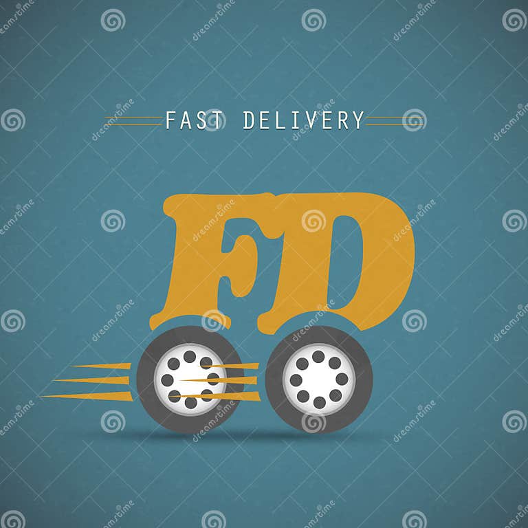 Fast delivery design stock vector. Illustration of transit - 42617386