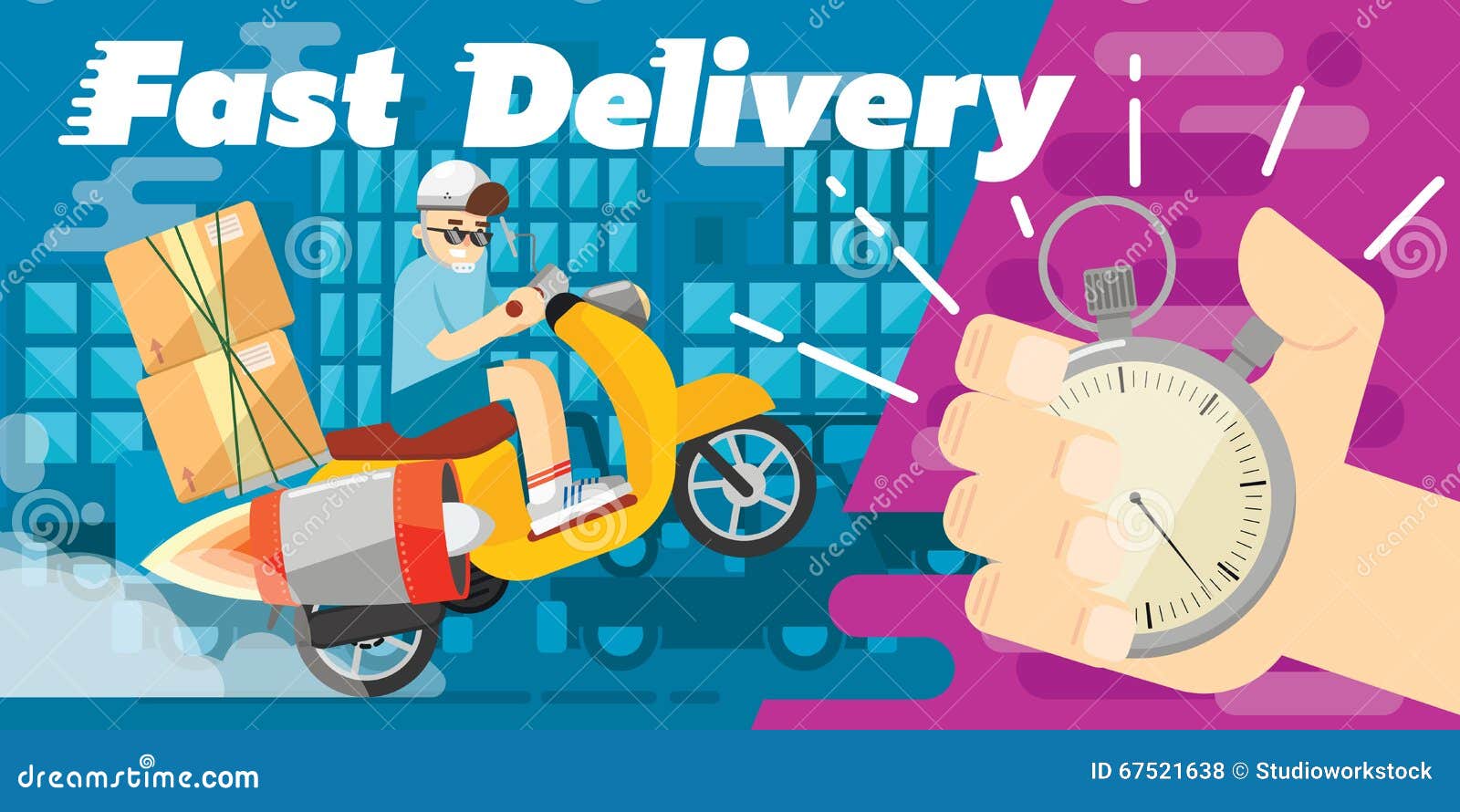 Fast Delivery Design, Vector Illustration Stock Vector - Illustration ...