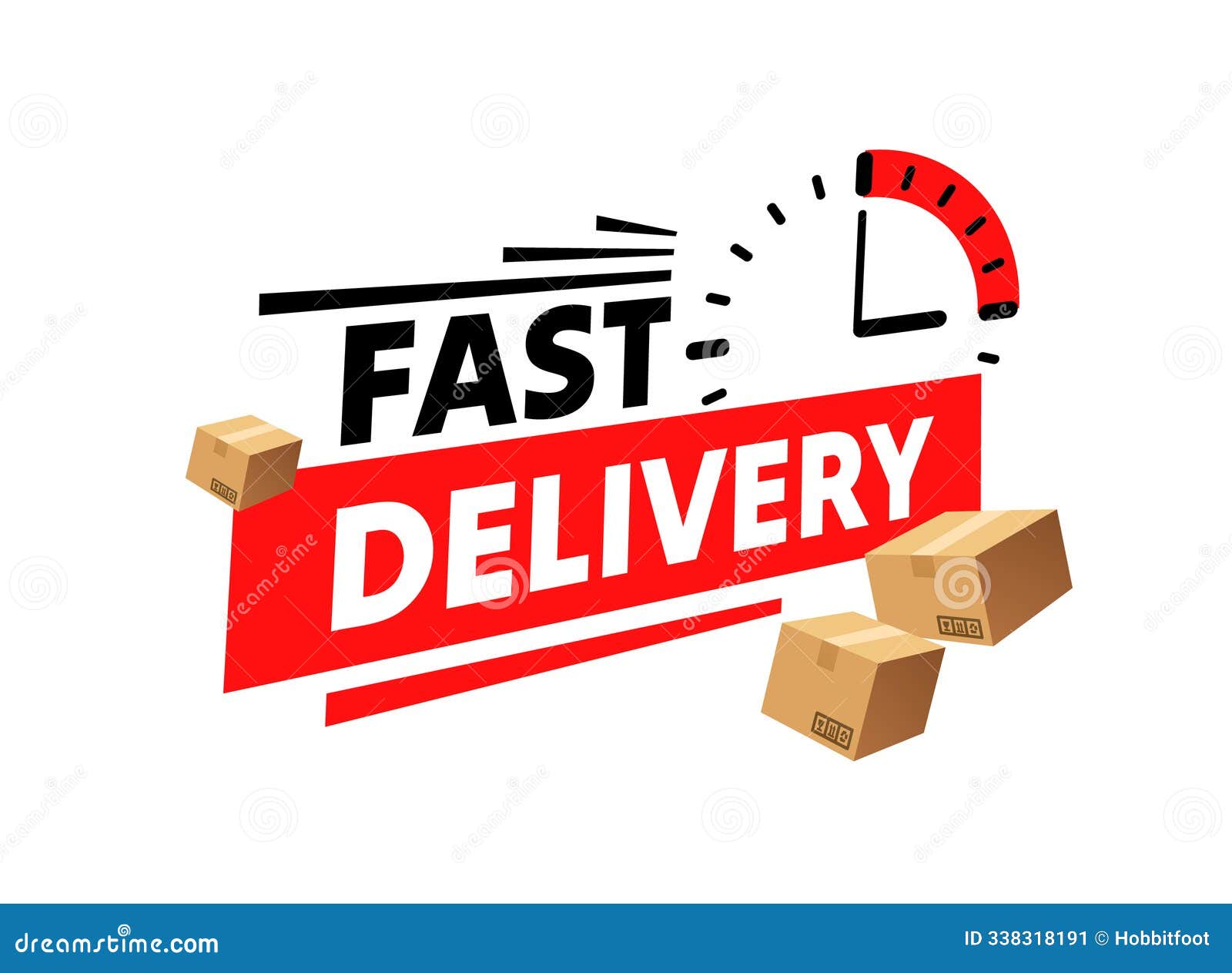 Fast Delivery, Express Service, Label Emblem. Vector Stock Illustration ...